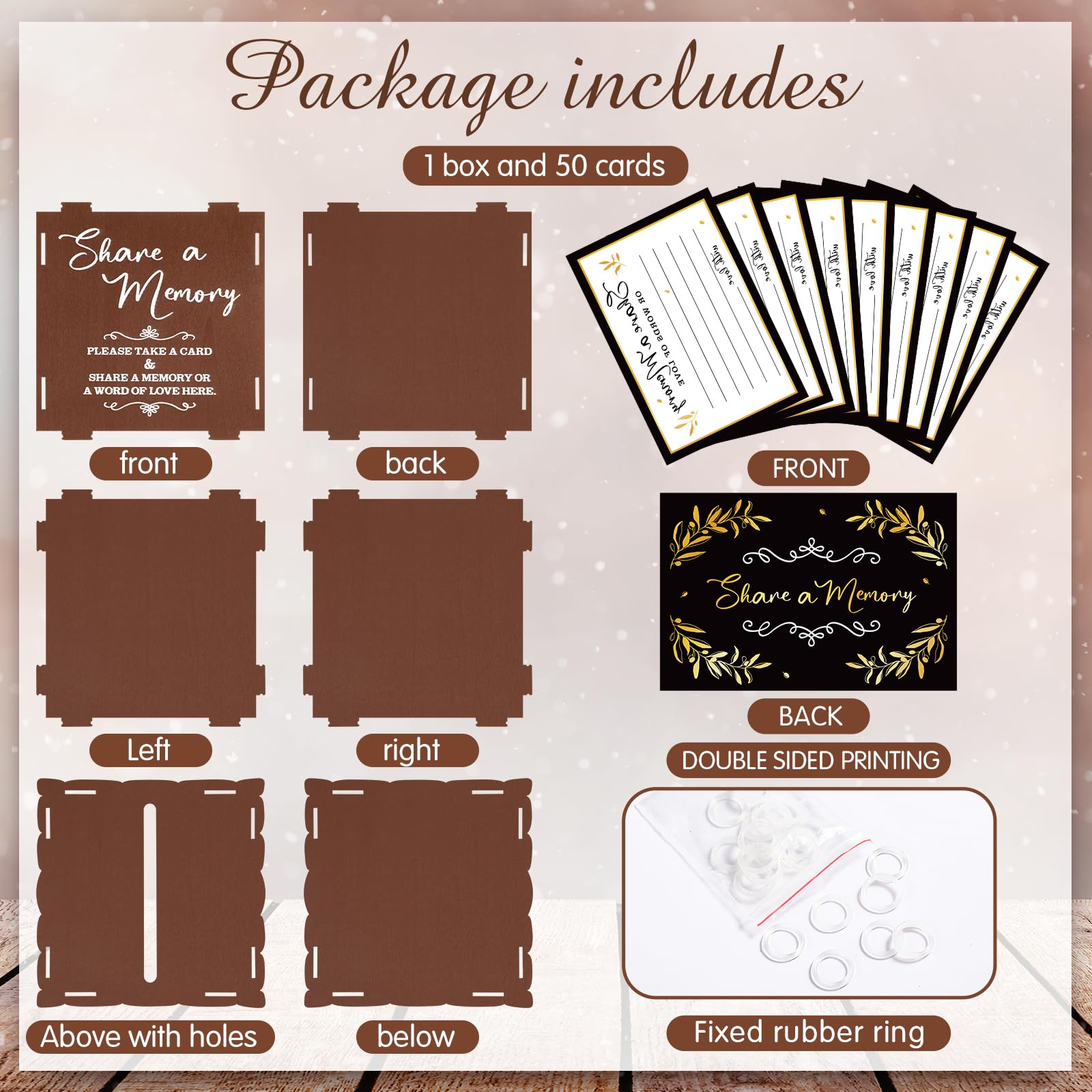 Snapklik.com : 50 Pcs Share A Memory Cards For Celebration Of Life ...
