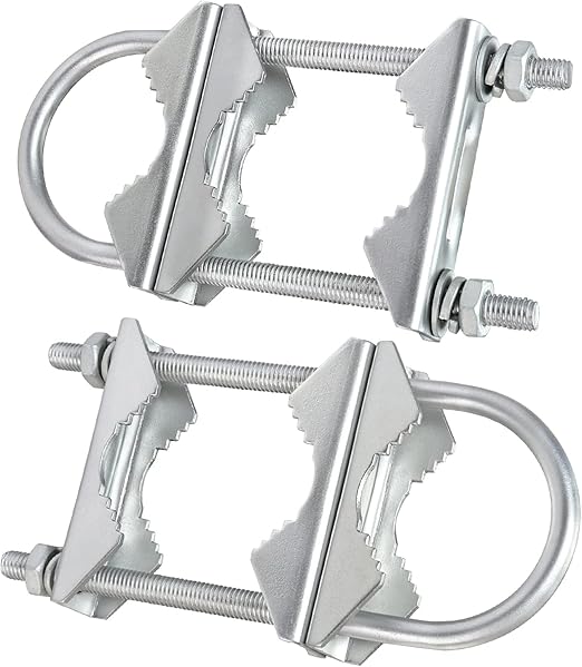 Amazon.com: Double Antenna Mast Clamp V Jaw Block with U Bolts, Heavy ...