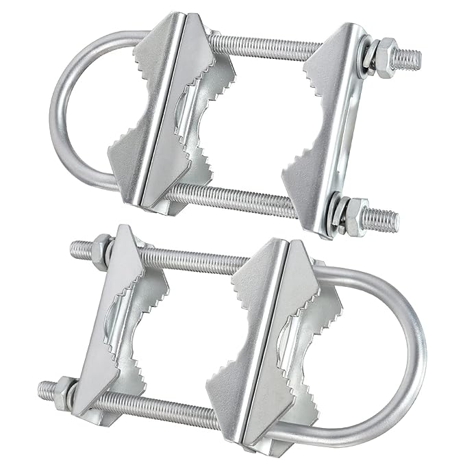Buy Double Antenna Mast Clamp V Jaw Block with U Bolts, Heavy Duty Mast ...