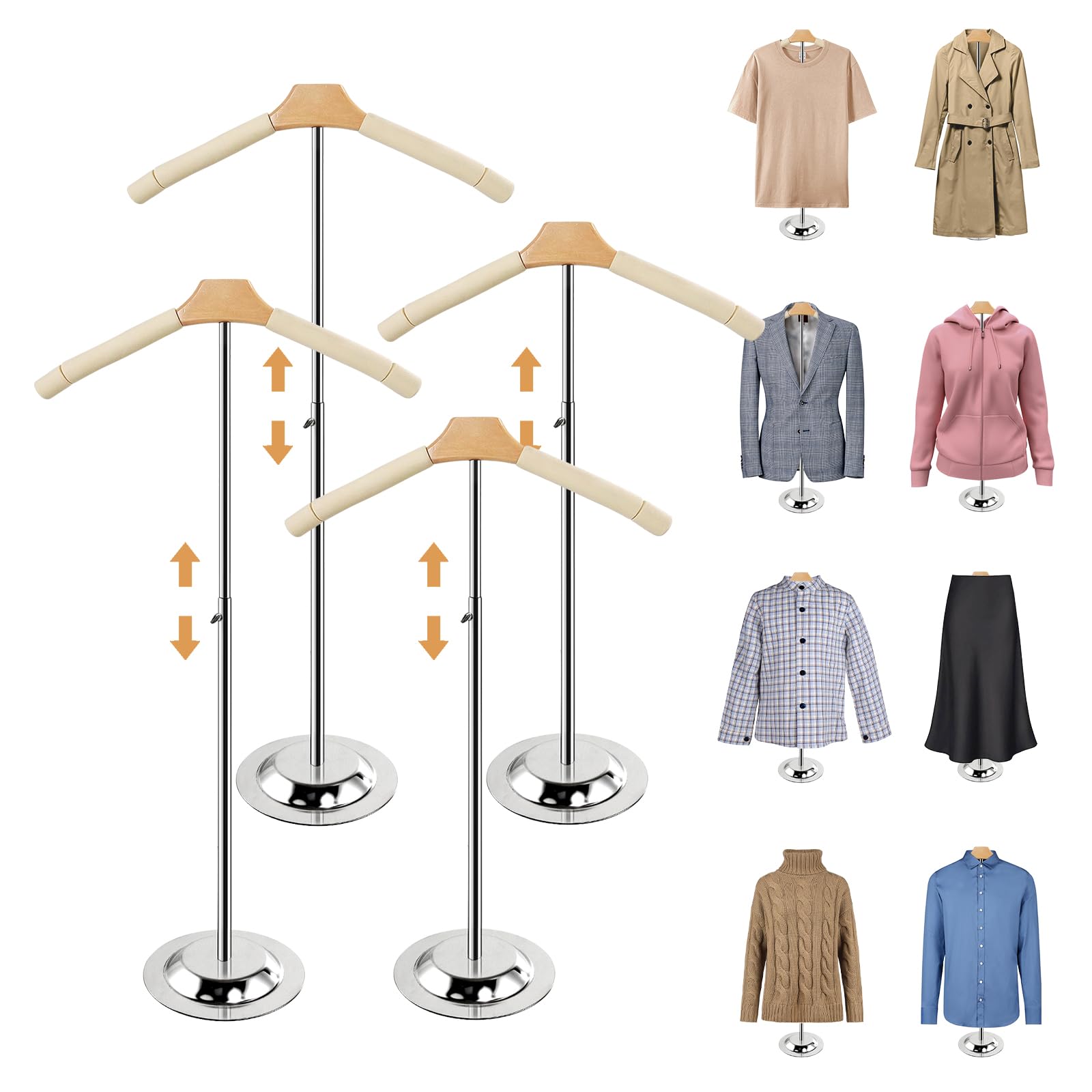 Amazon.com: Fumingpal 20-35 Inch Height Adjustable Shirt Display Stand ...