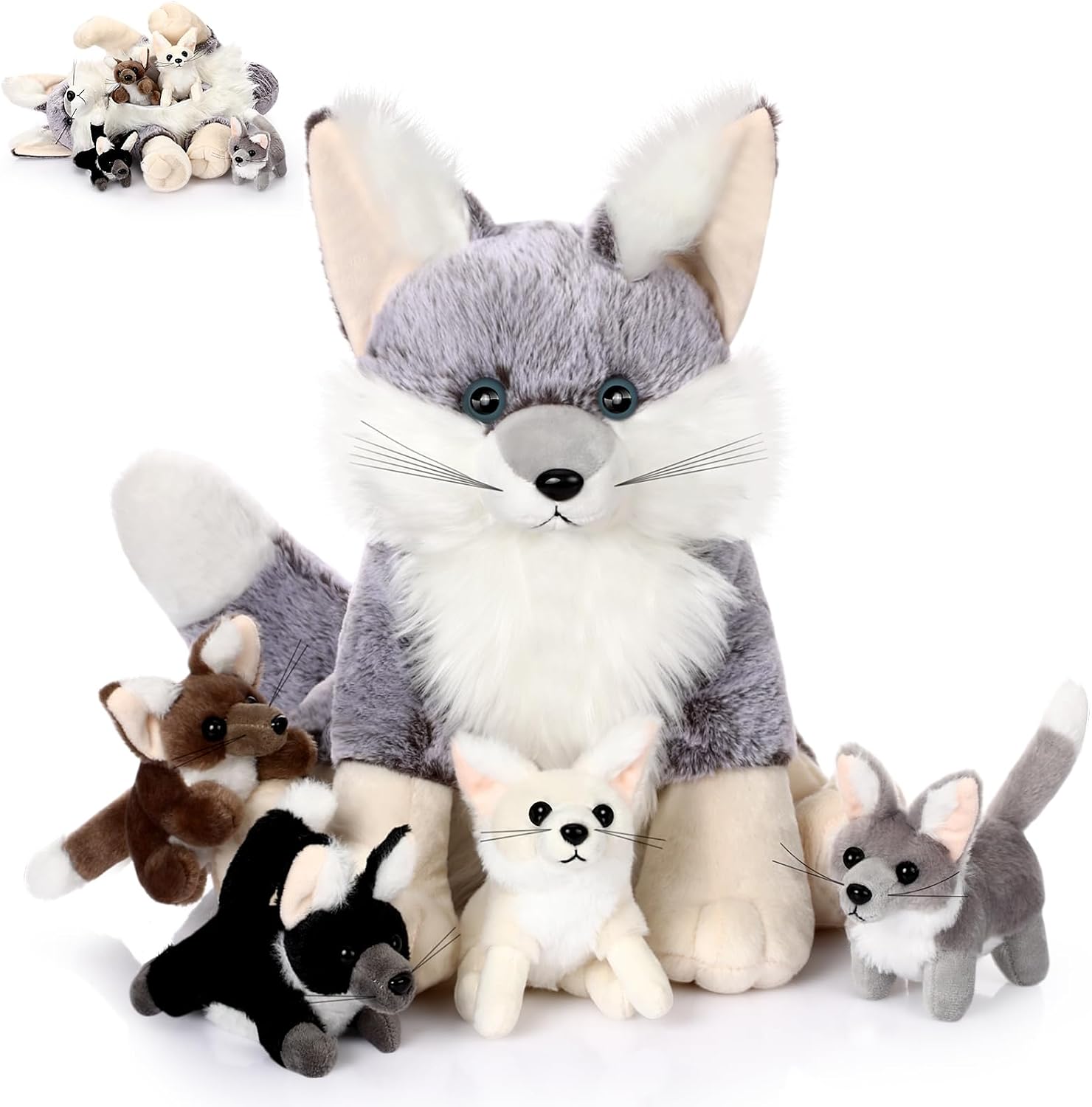Amazon.com: HyDren 5 Pcs 13.4 Inch Large Fennec Fox Stuffed Animal with ...