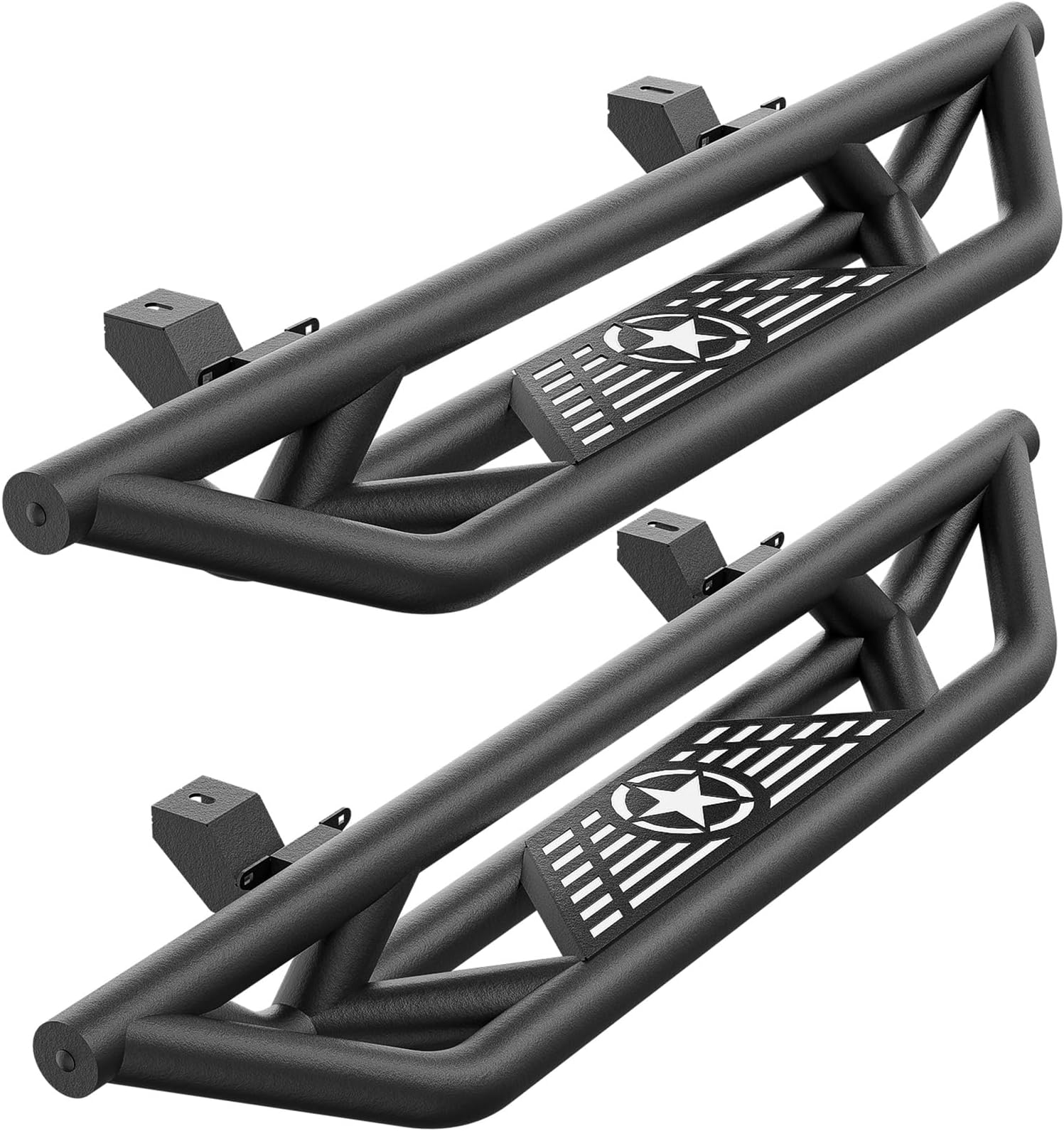 Amazon.com: Hooke Road JL 2 Doors Side Steps Running Boards Tubular ...