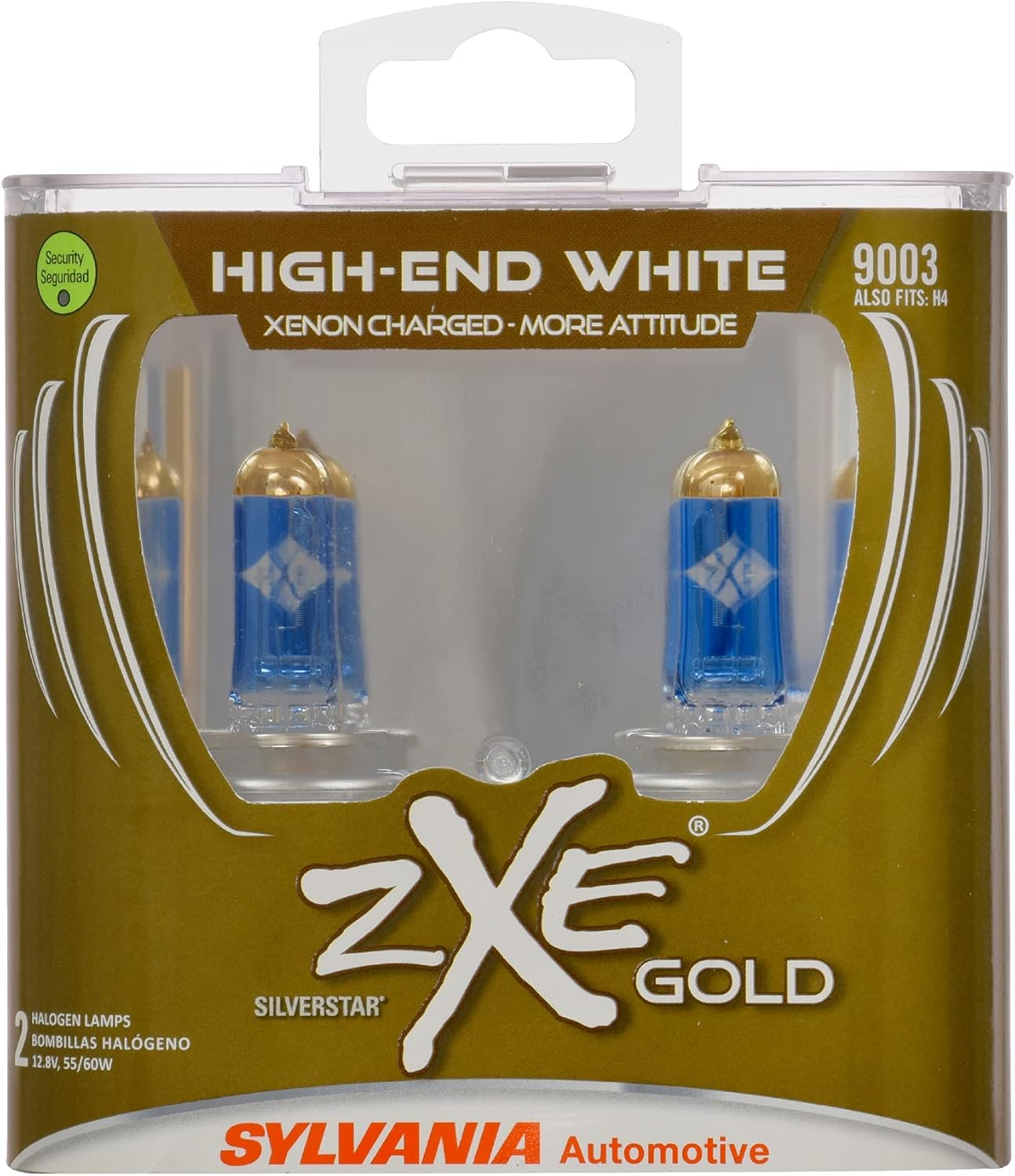 SYLVANIA - 9003 (HB2, H4) SilverStar zXe GOLD High Performance Halogen ...