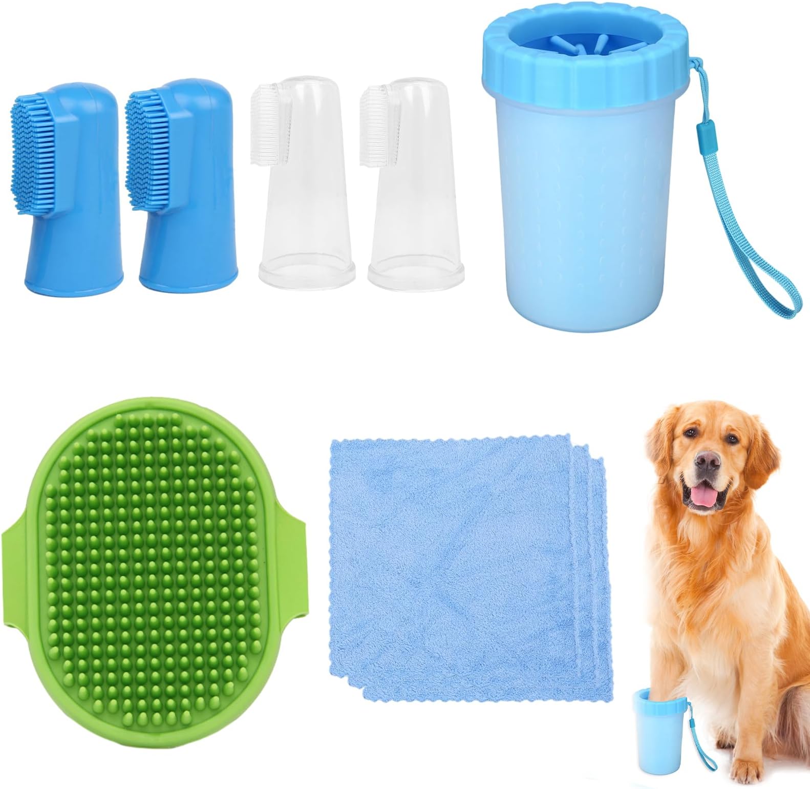 Kare & Kind Dog Paw Cleaner - Portable Washer Pet Cleaning Brush for ...