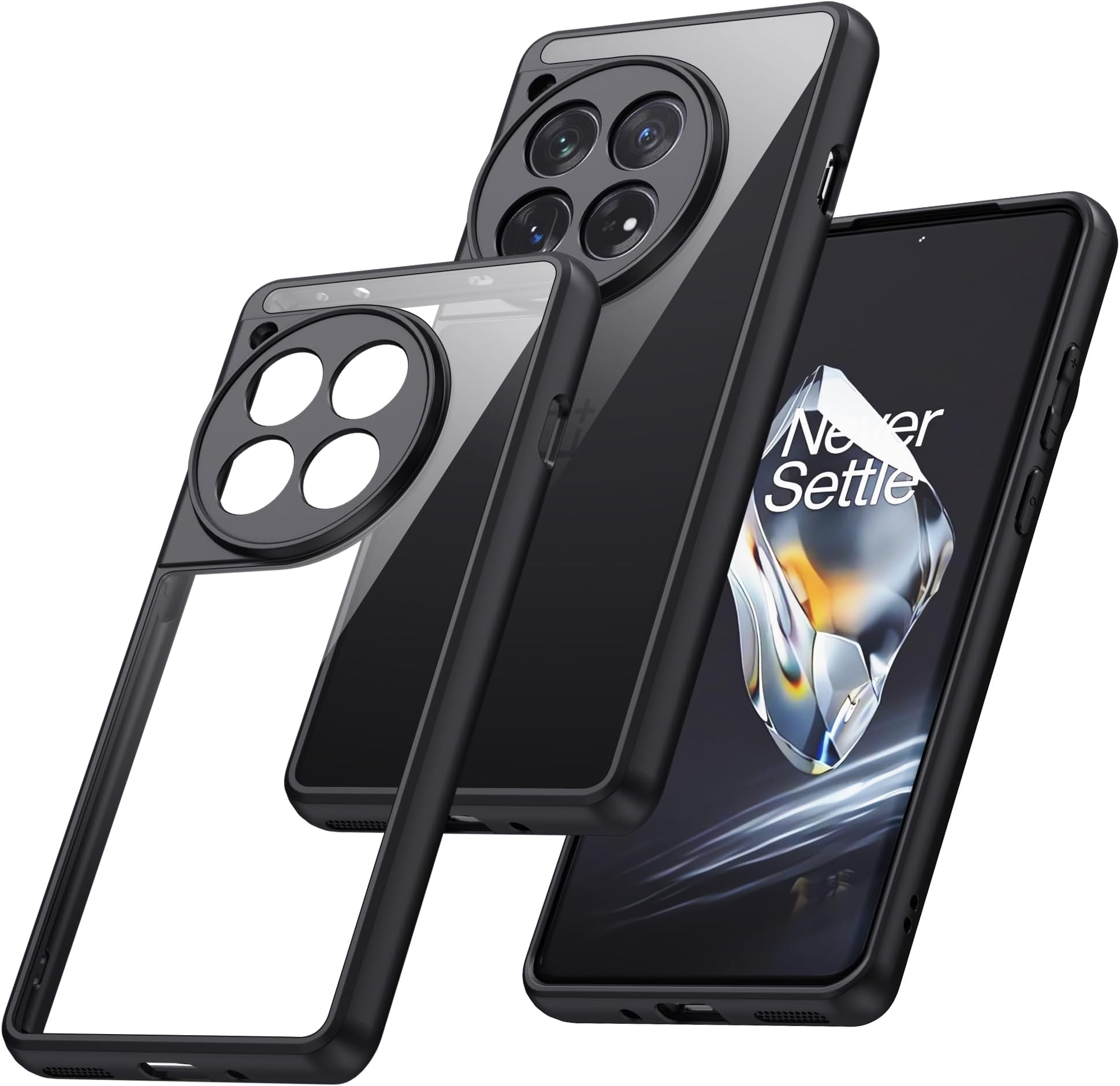 Amazon.com: Cresee Case for OnePlus 12, Clear Cover with Reinforced ...