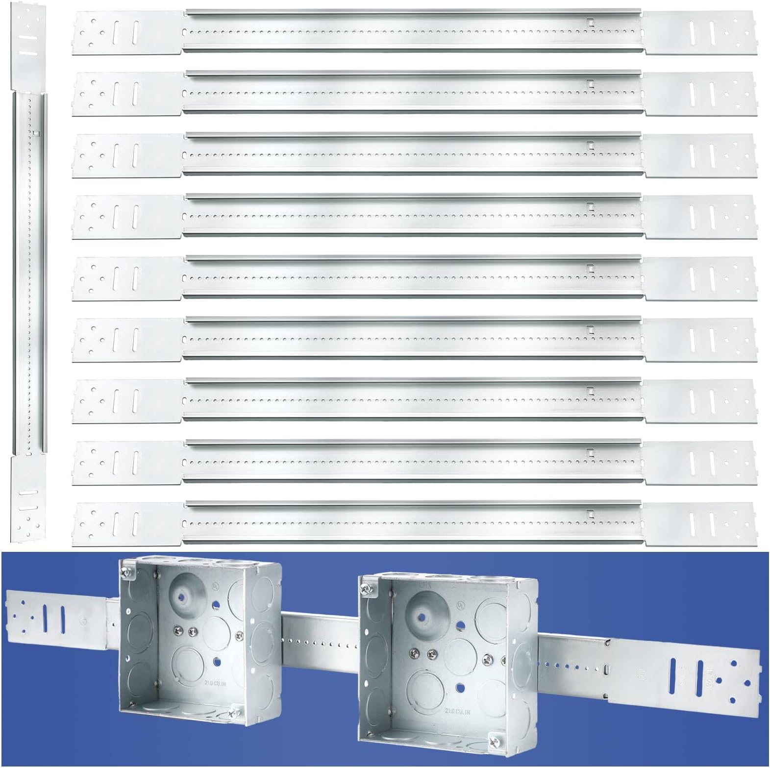 Blulu 10 Pcs Adjustable Bracket 17" to 26" Inner Stud Wall Cable ...