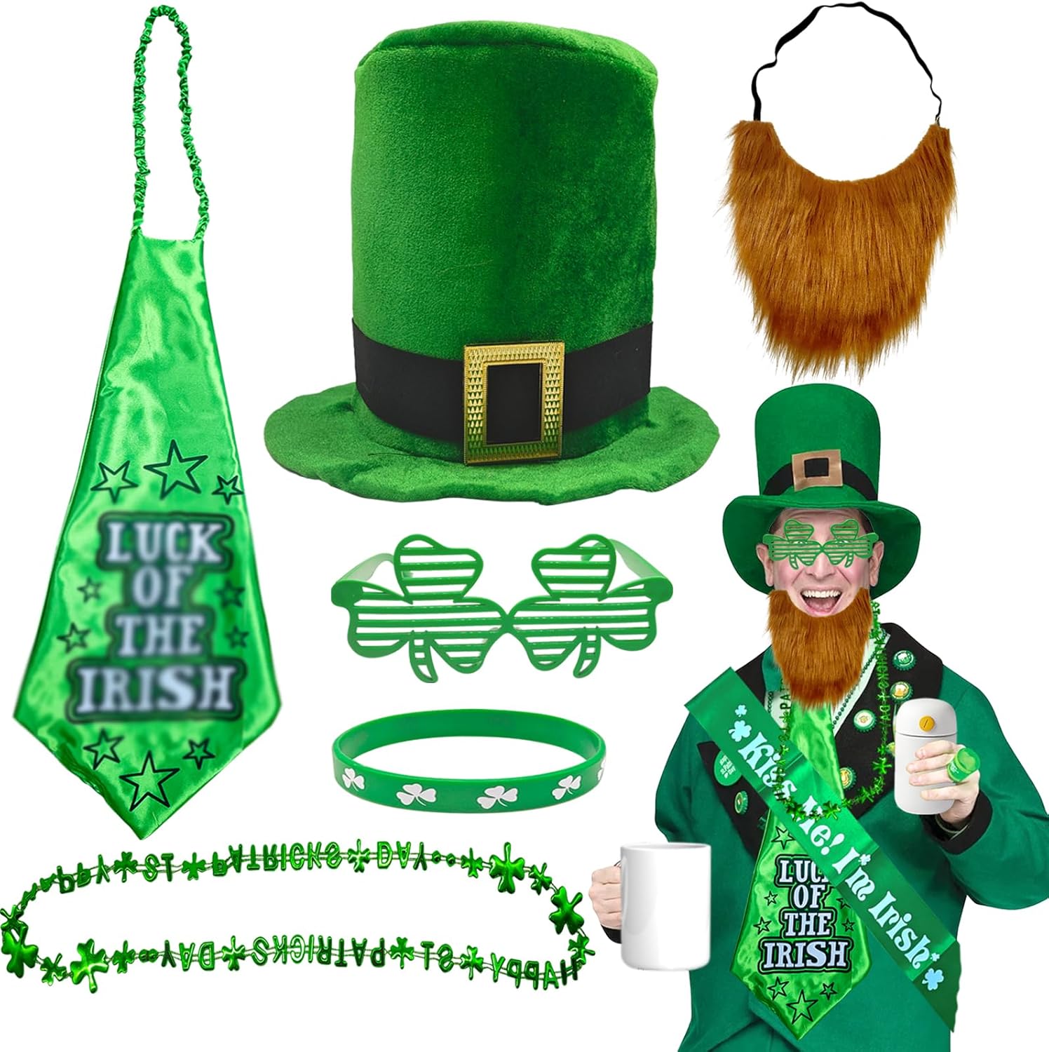 Amazon.com: St Patricks Day Accessories,8Pcs Green Saint Patrick’s ...