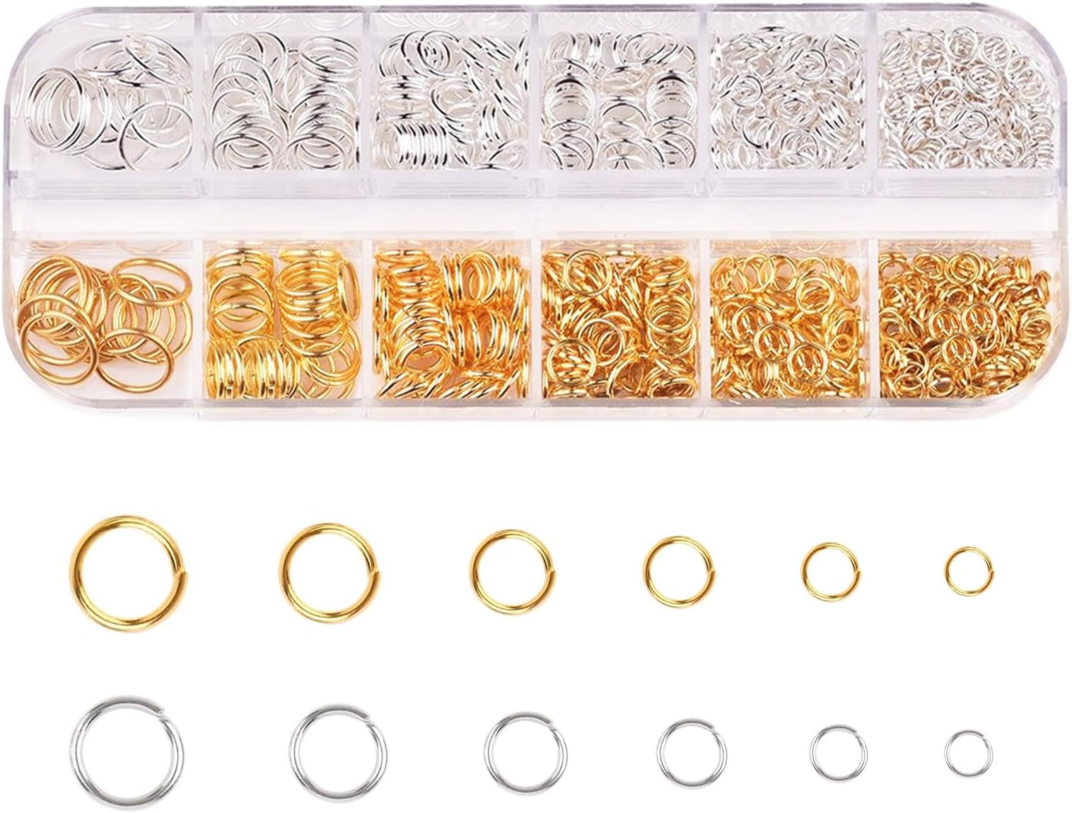 1200Pcs Jump Rings Jewelery Making Supplies, Paxcoo Necklace Repair kit ...