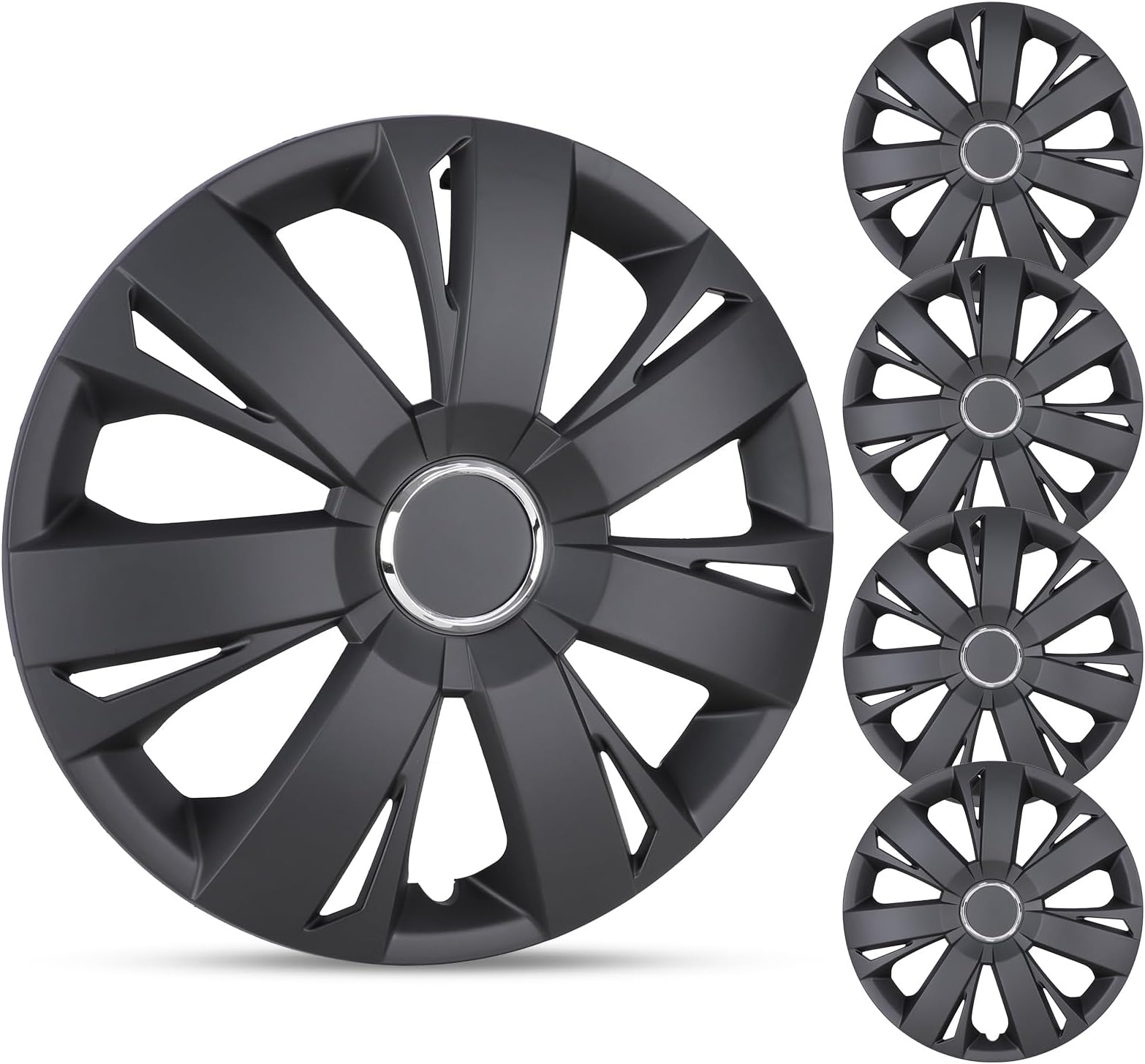 Amazon.com: AUTOWIKI 15" Universal Wheel Rim Cover Hubcaps Snap On Car ...