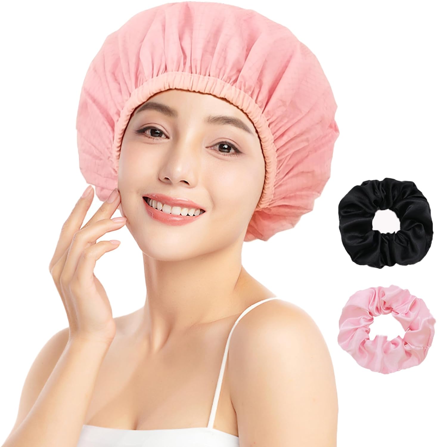 Amazon.com : Shower Cap for Women, Shower Caps for Women Reusable ...