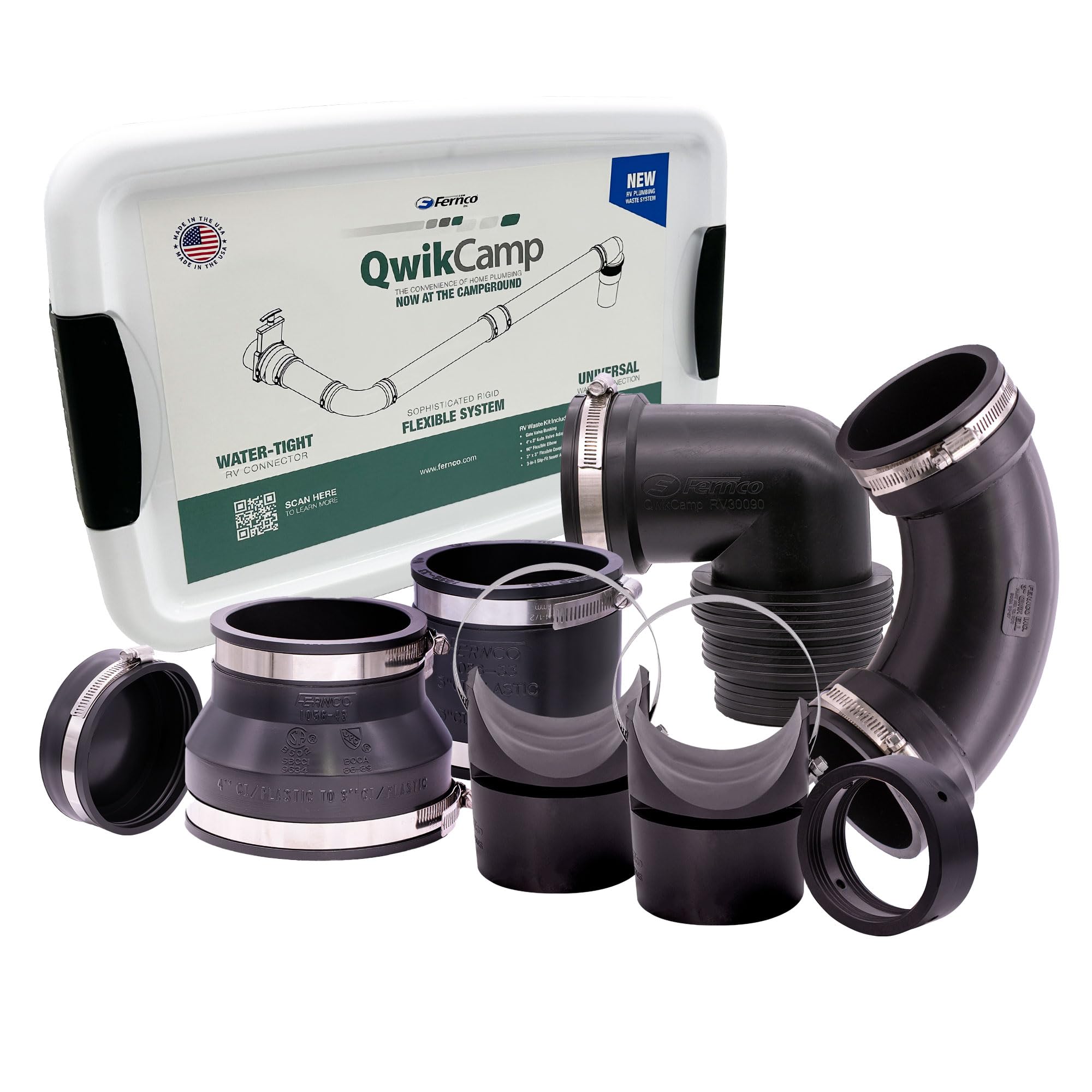 Snapklik.com : Fernco QwikCamp RV And Camper Sewer Waste Plumbing ...