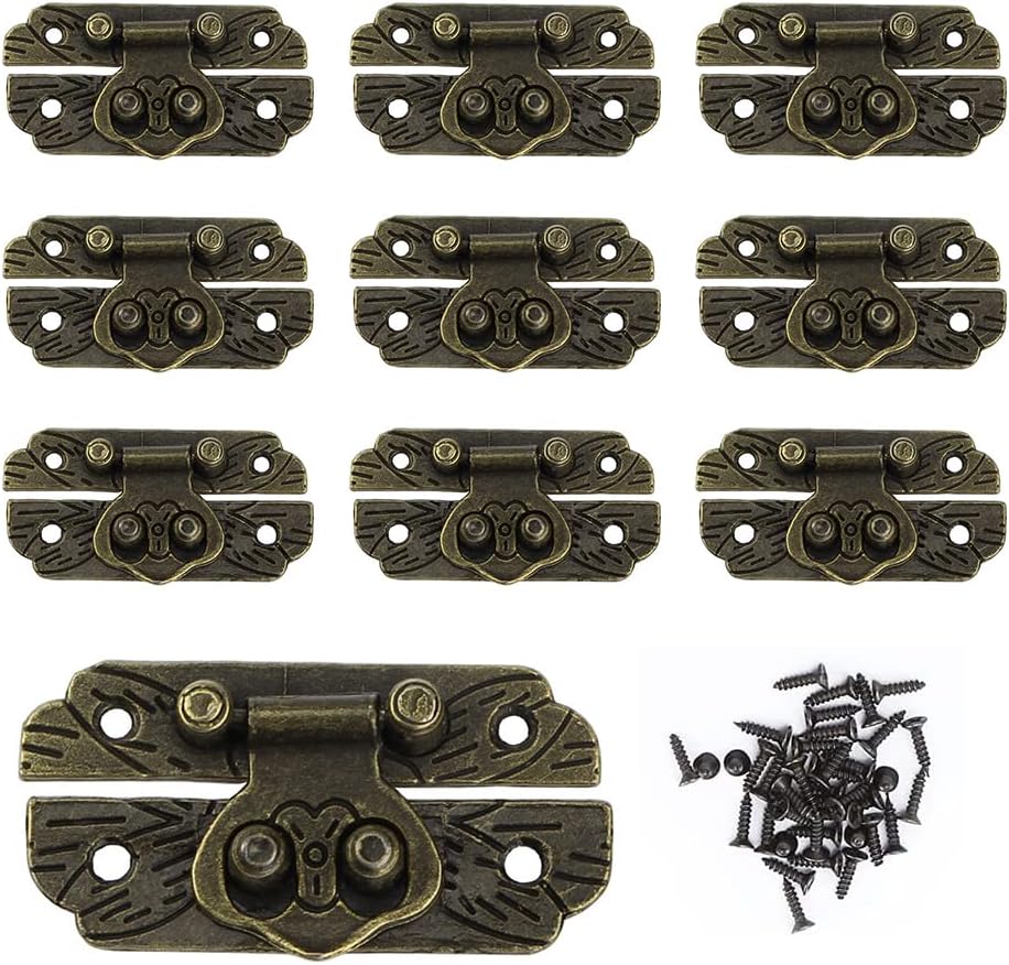 10 Set Box Lock Buckles Vintage Jewellery Box Latches Zinc Alloy ...