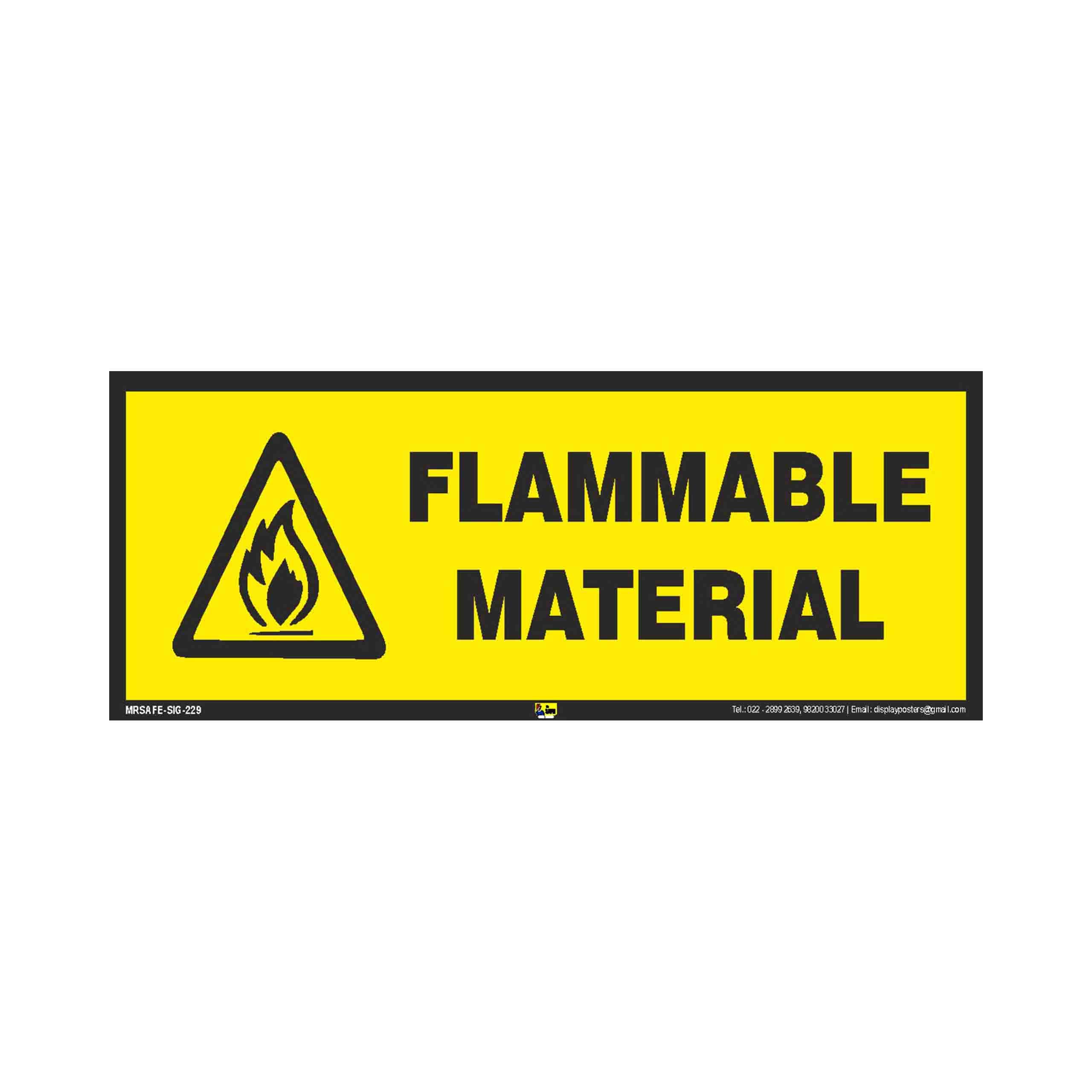 Mr Safe Flammable Material Sign Eco Vinyl Sticker 15 Inch | Desertcart ...