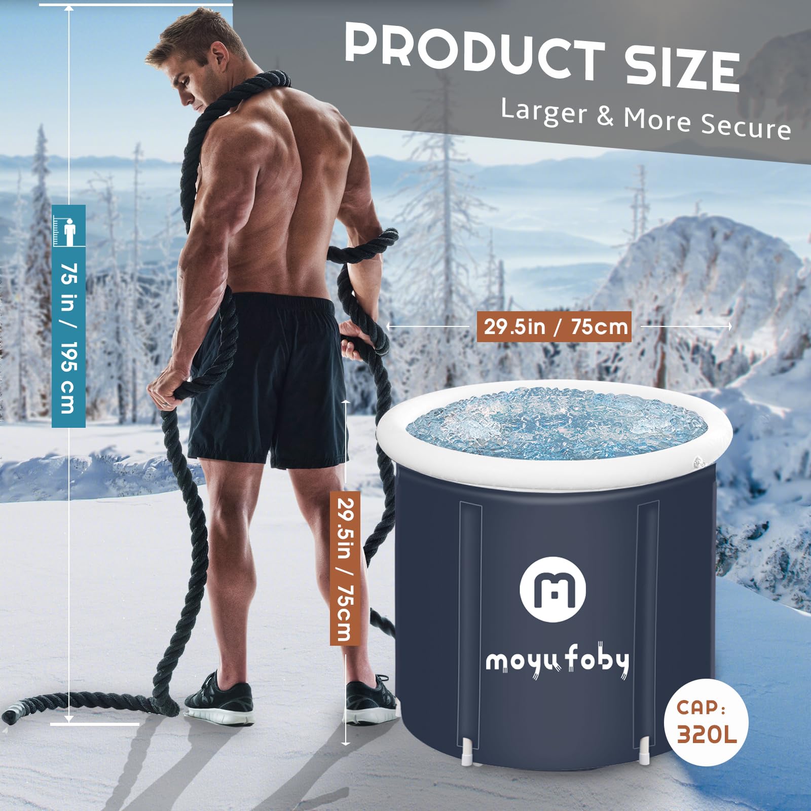 Snapklik.com : Ice Bath Tub For Adults,Inflatable Portable Bathtub For ...
