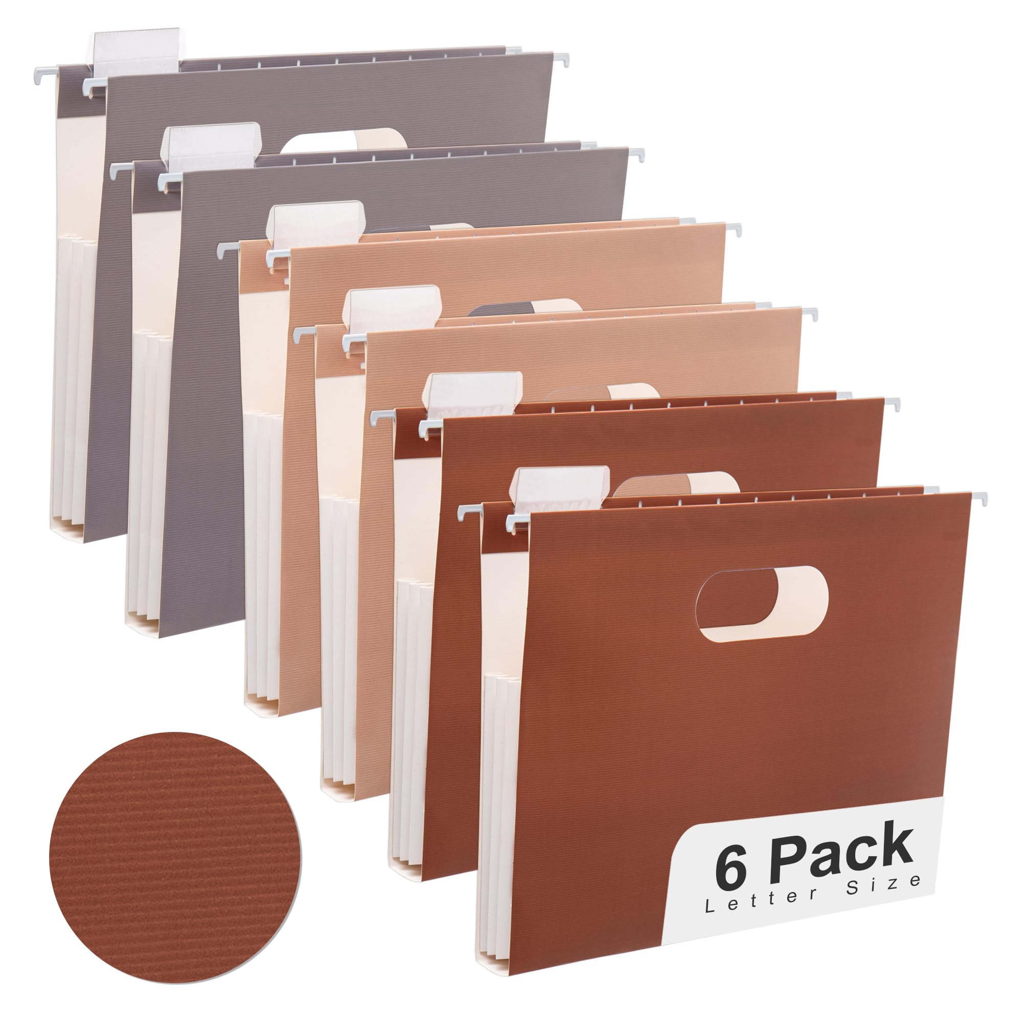 Amazon.com : Y YOMA 6 Pack Extra Capacity Hanging File Folders Letter ...