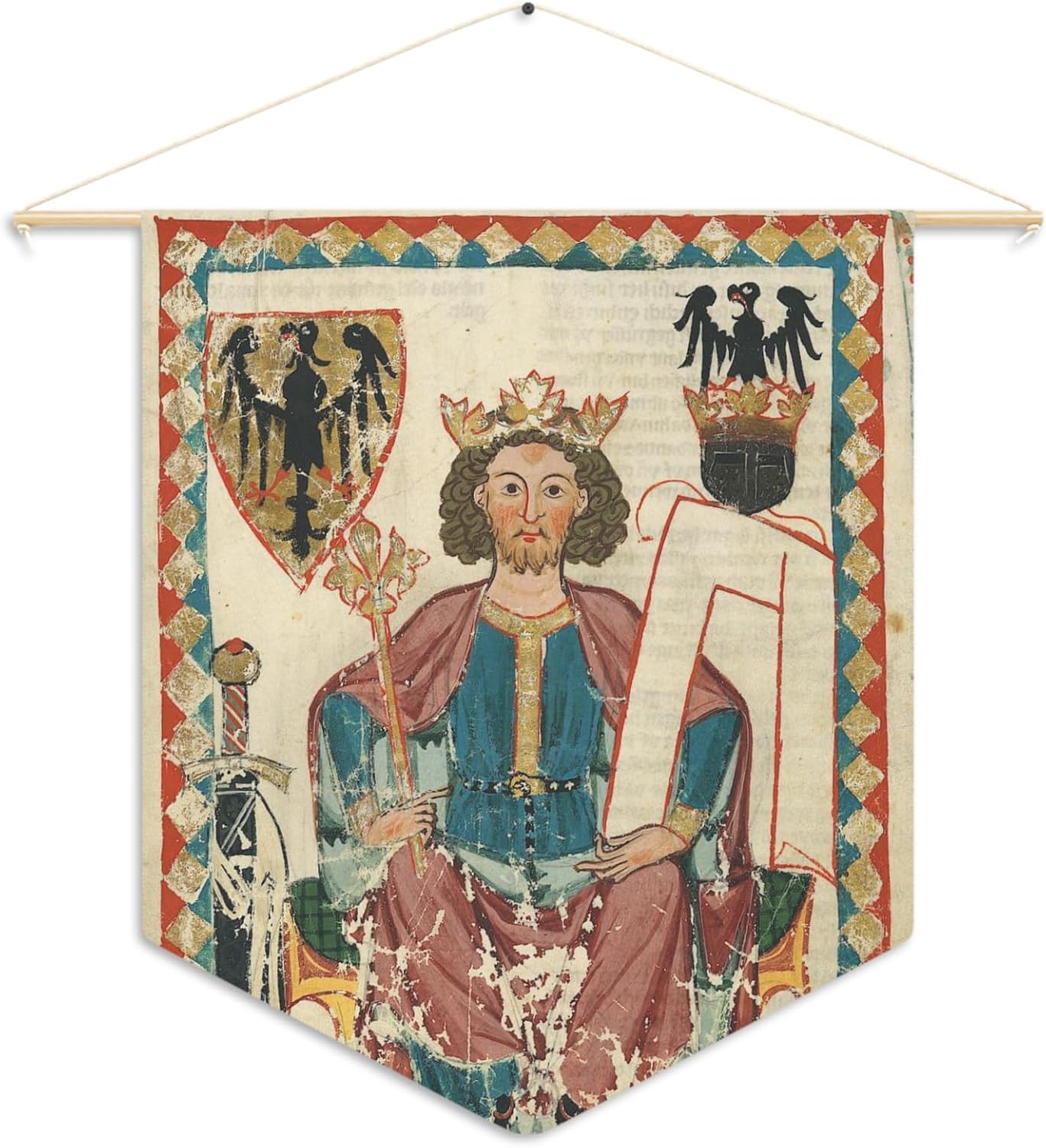 Amazon.com : Emperor Heinrich VI Pennant Banner - Codex Manesse ...