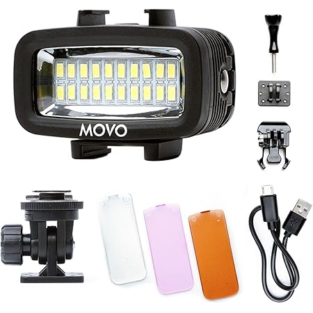 Amazon.com: Movo LED-WP Underwater High-Power Rechargeable LED Video ...