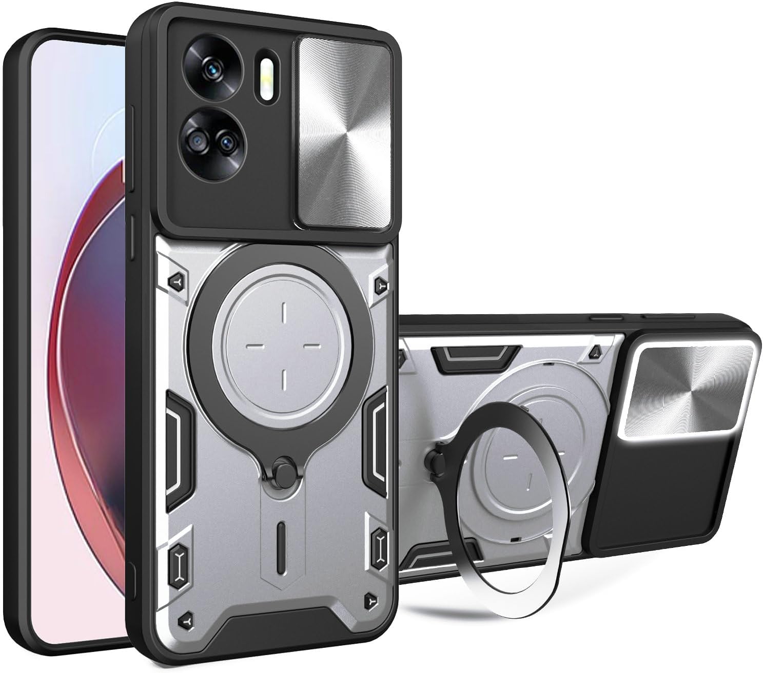 Amazon.com: Elubugod Compatible with Honor 90 Lite Case,with Slide ...