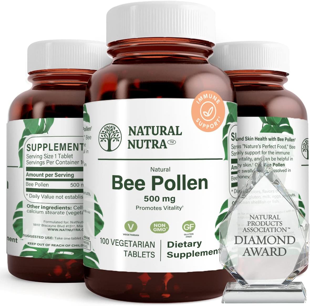 Amazon.com: Nature's Sunshine Bee Pollen, 100 Capsules | Has a Strong ...