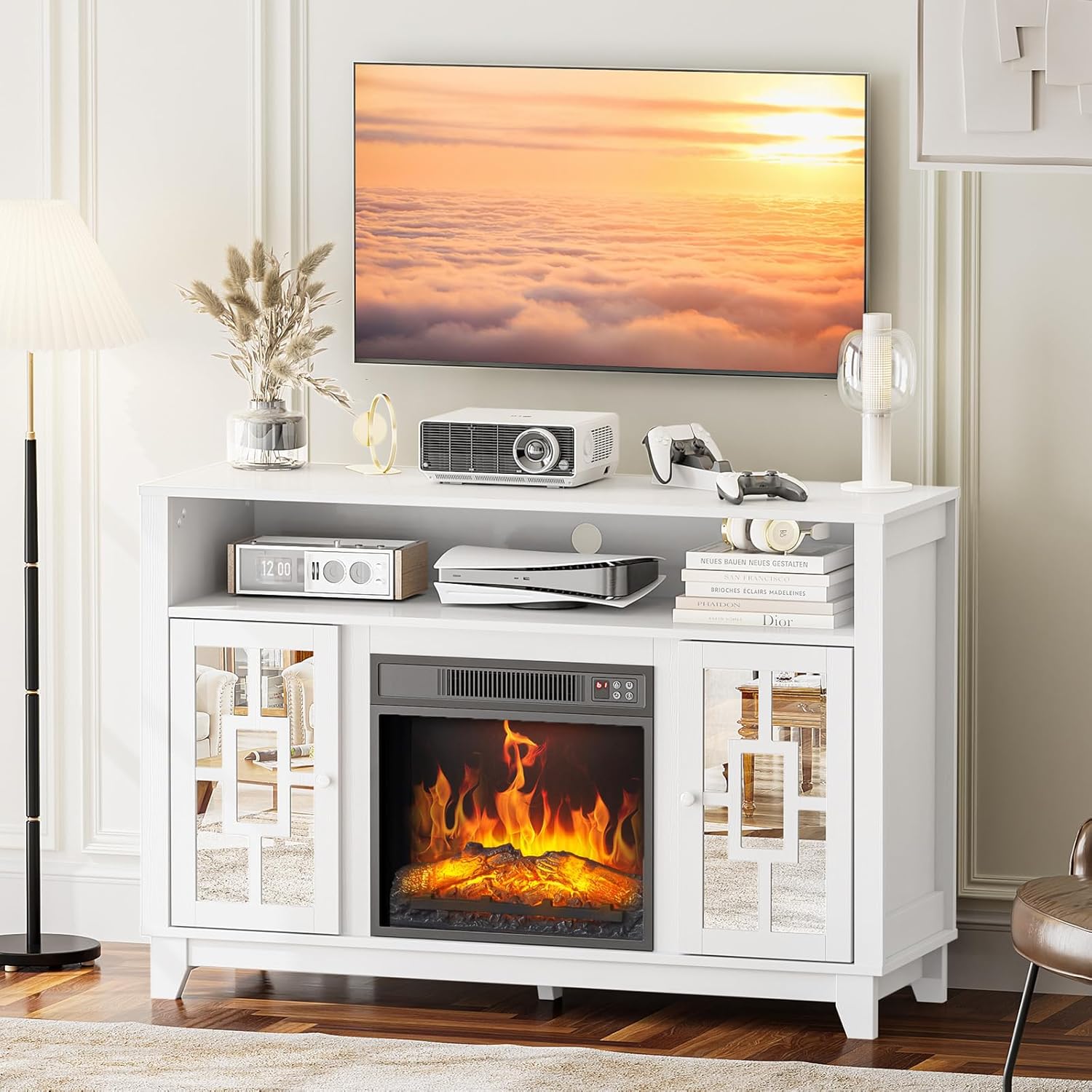 Amazon.com: VINGLI Fireplace TV Stand for 60 Inch TV - Modern ...