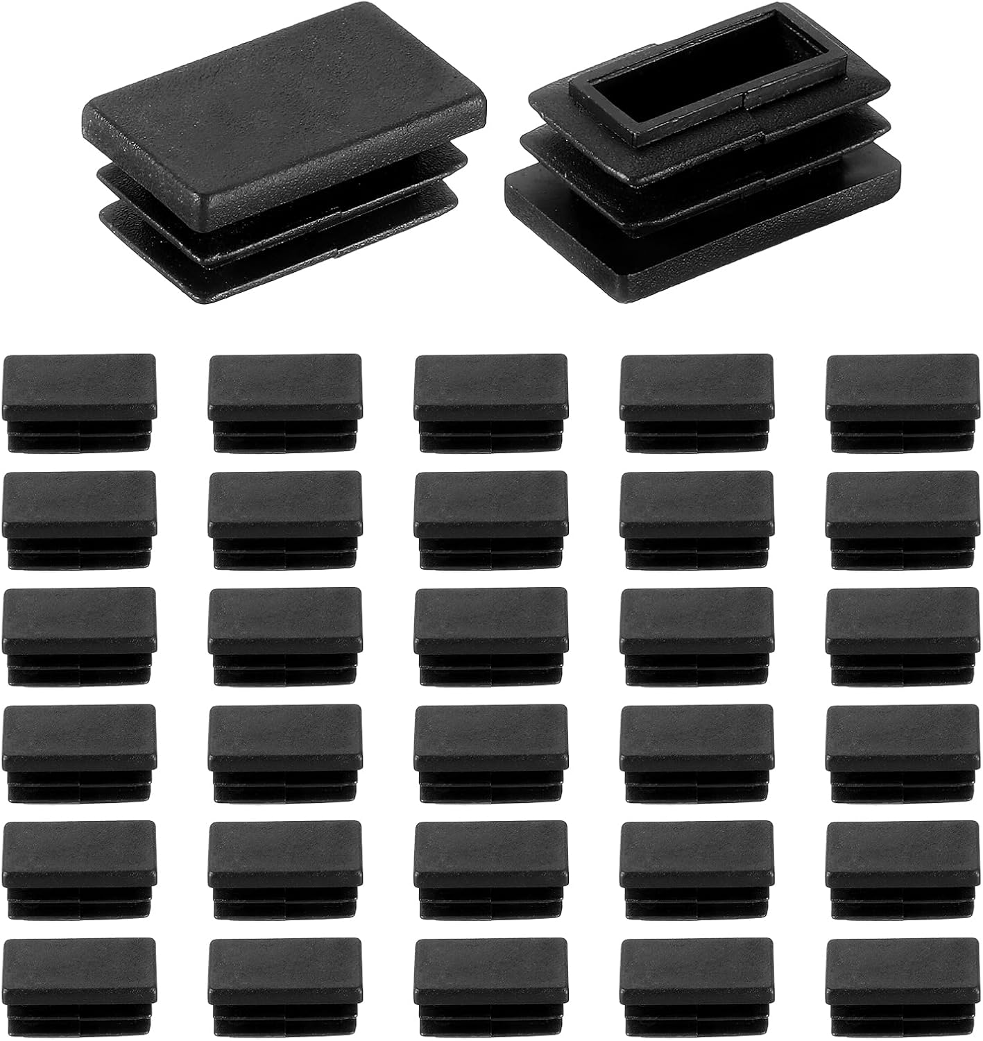 Amazon.com: uxcell 32 Pcs Rectangle Tubing End Caps 1 x 19/32 Inch ...