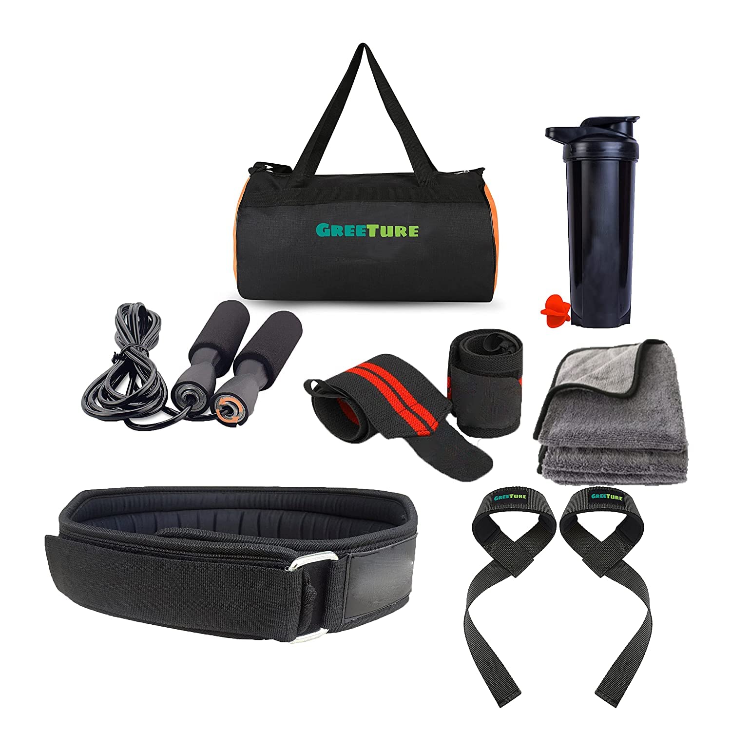 GREETURE Ultimate Gym Accessories Combo Set for Men and Women Workout ...