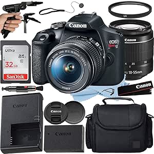 Amazon.com : Canon EOS Rebel T7 DSLR Camera 24.1MP with EF-S 18-55mm Lens + A-Cell Accessory ...