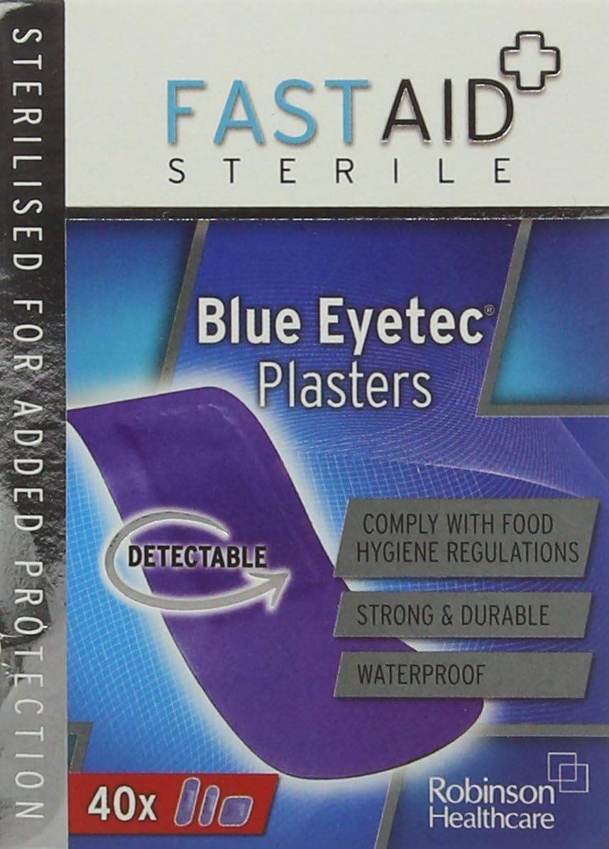 Fast Aid Sterile Blue Eyetec cerotti - Confezione da 80 pezzi : Amazon ...