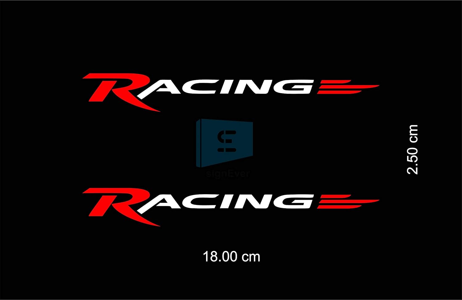 SIGN EVER Racing Stickers for Karizma ZMR Race Red and White L x H 18.0 ...