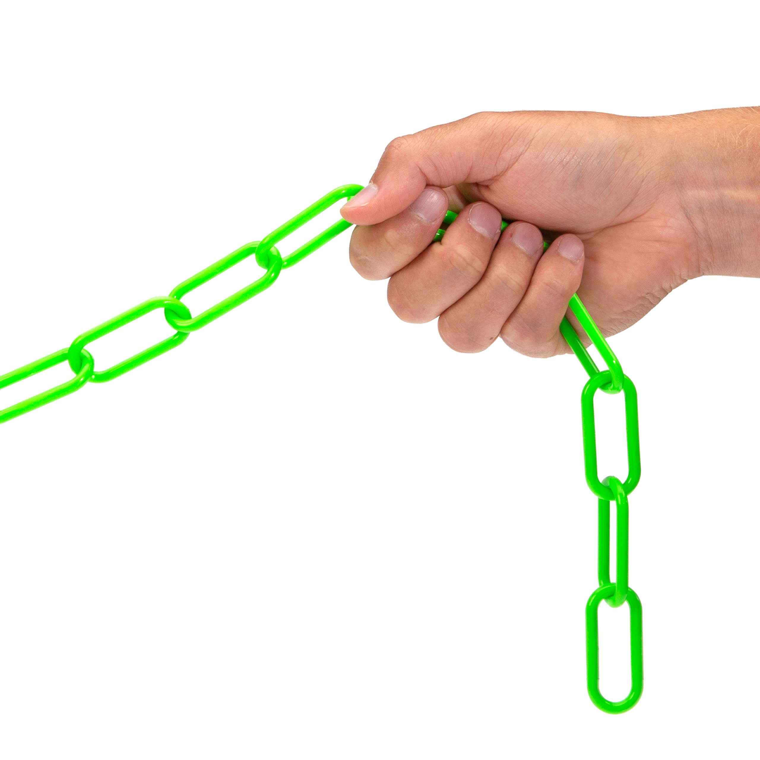 Snapklik.com : Steelman 100-Foot Green Plastic Safety Barrier Chain For ...