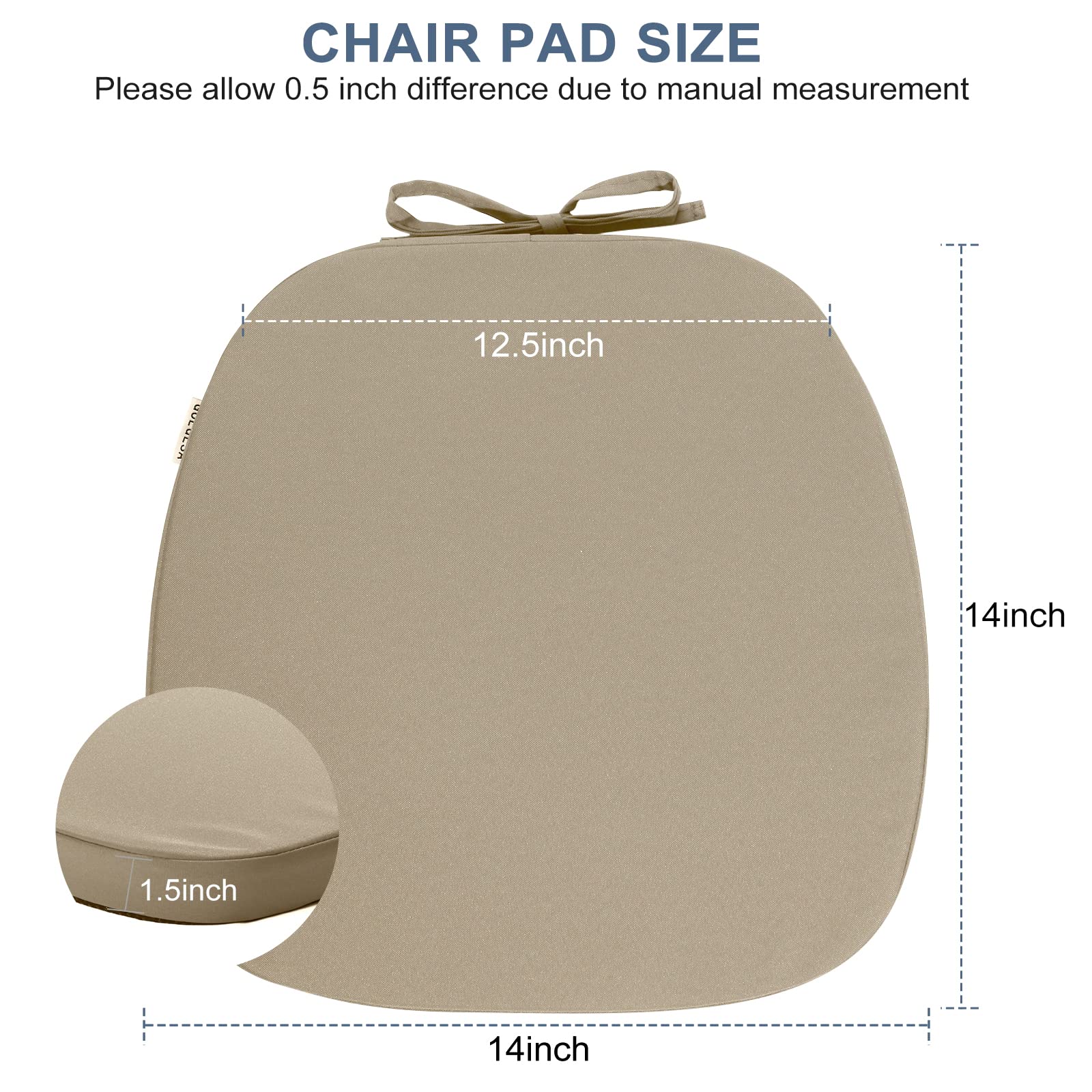 Snapklik.com : GUEGLSA Outdoor Waterproof Seat Cushions 14x14 Inch, Non ...