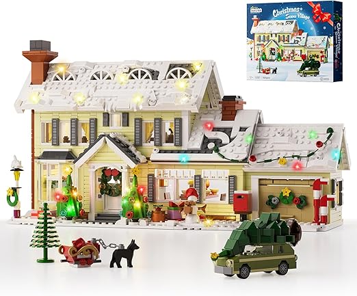 Amazon.com: Christmas Holiday House Building Set, DIY Christmas Holiday ...