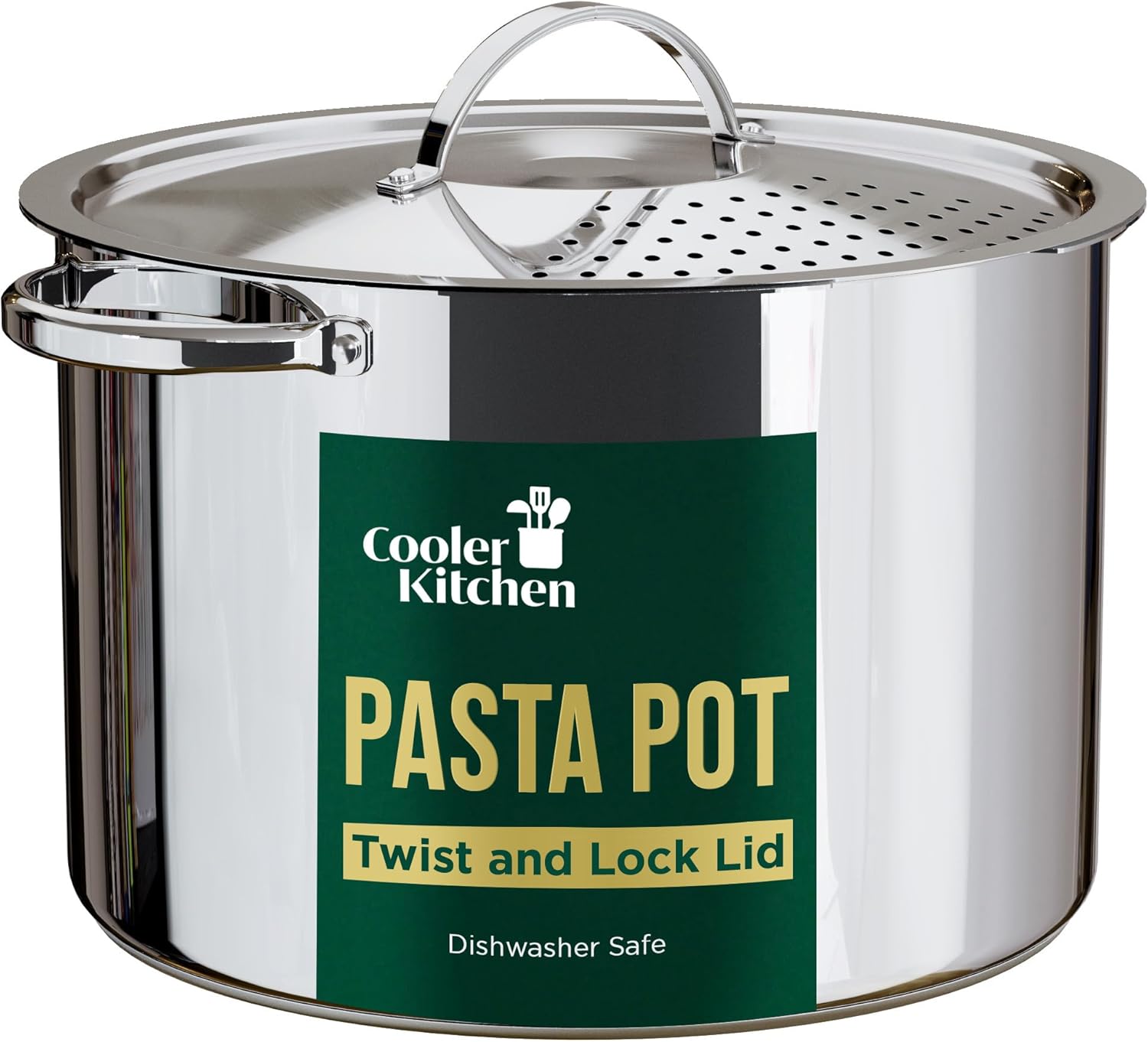 Amazon.com: Stainless Steel Pasta Pot with Strainer Lid - 5.5 Quart ...