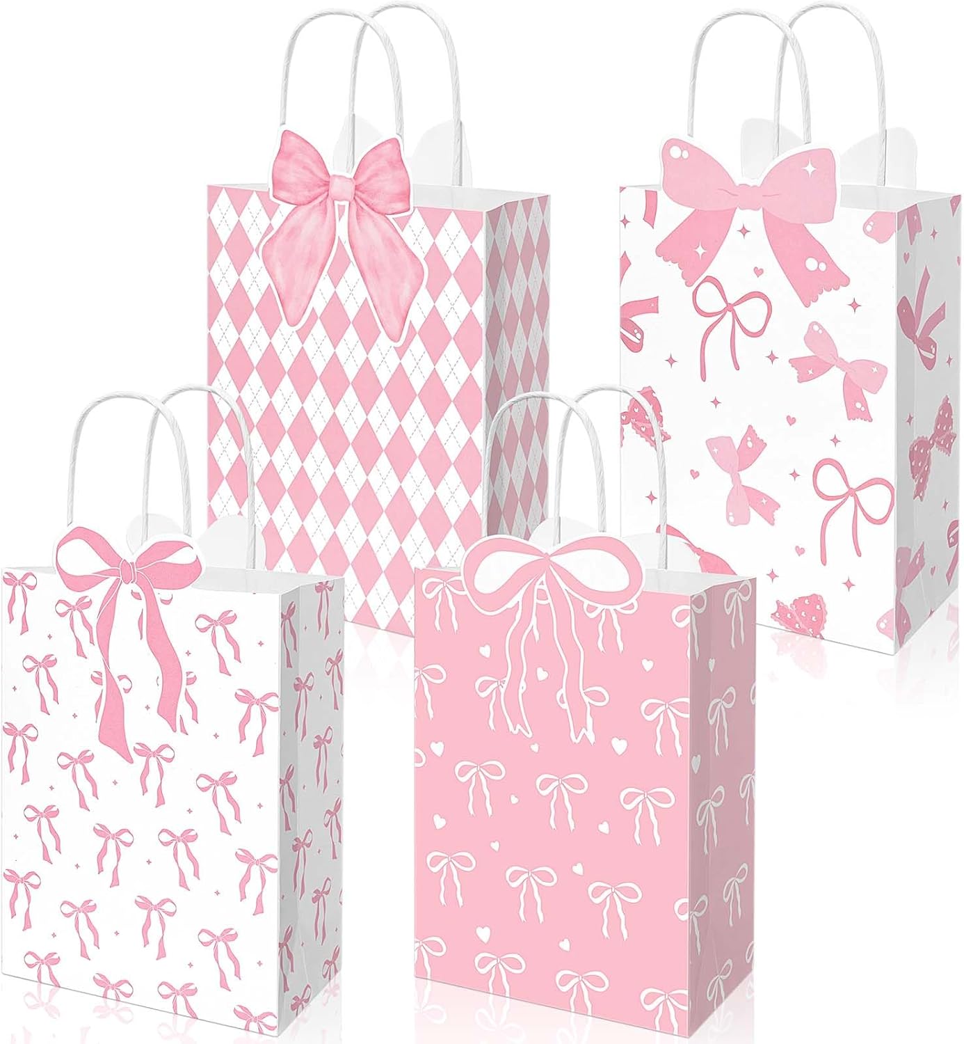Amazon.com: Sanixin 16 Pcs Pink Bow Gift Bags Coquette Goodie Bags for ...