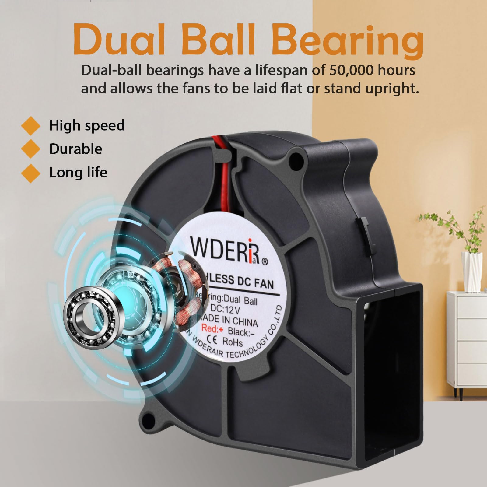 Snapklik.com : Small 12V DC 75mm X 30mm Centrifugal Brushless Blower ...