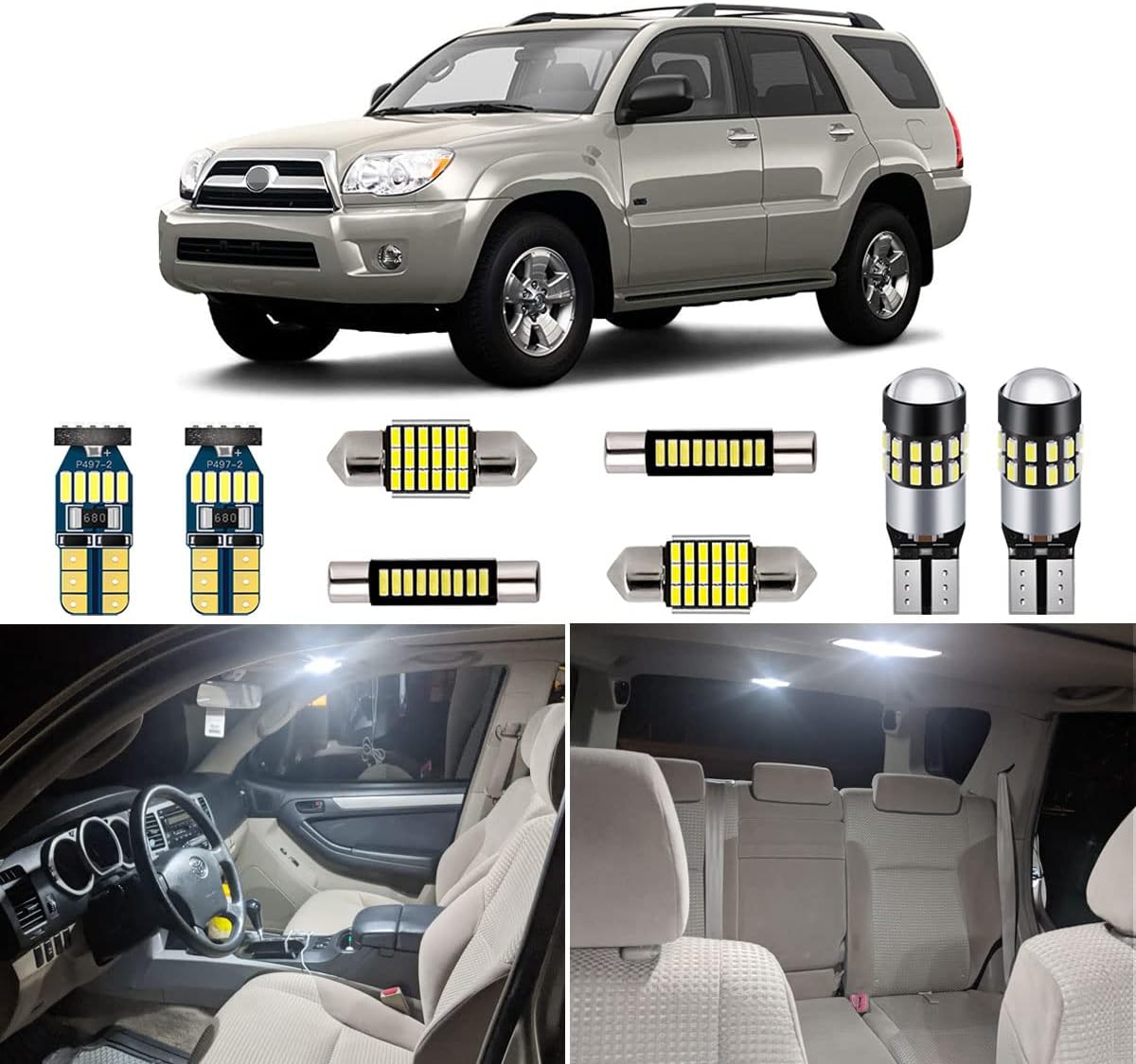 Amazon.com: AWALITED 18pcs 4Runner Interior LED Lights Kit Super Bright ...