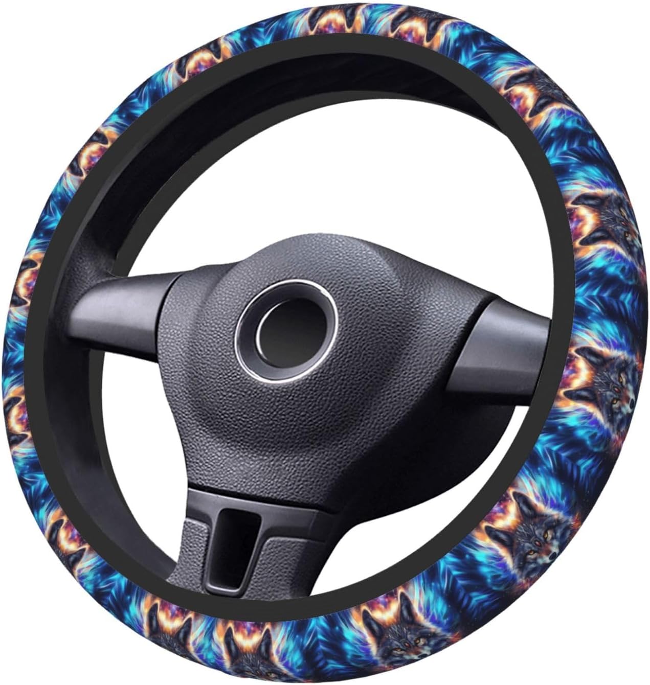 Amazon.com: Car Steering Wheel Cover Wolf Aesthetic Universal Neoprene ...