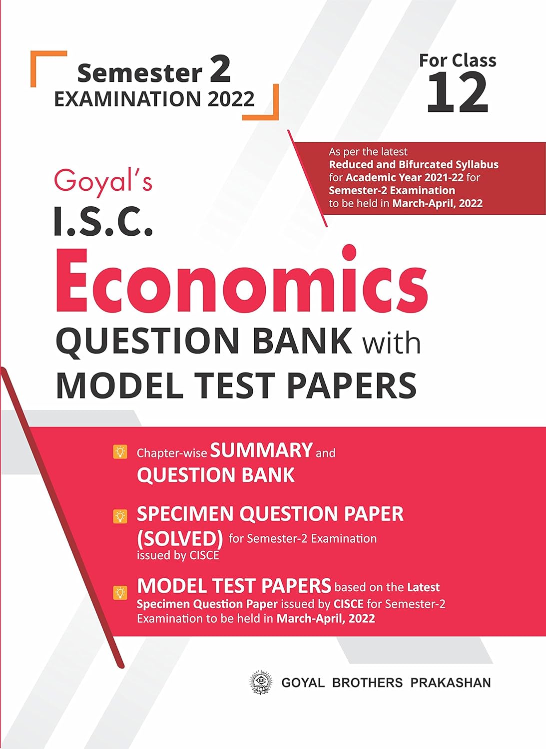 ISC Economics Question Bank with Model Test Papers for Class 12 ...