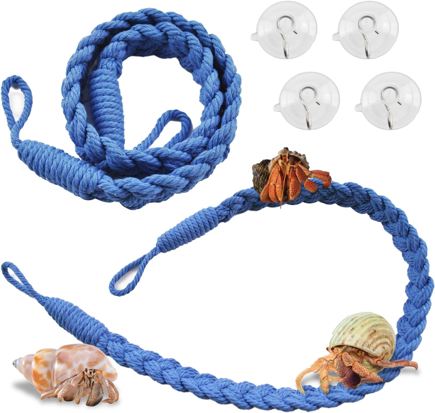Amazon.com : MUYG 2PCS Hermit Crab Climbing Toys,Hermit Crab Rope ...