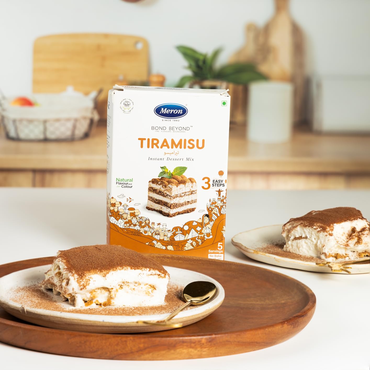 Meron Tiramisu Instant Dessert Mix | Italian No-Bake Dessert | Natural ...