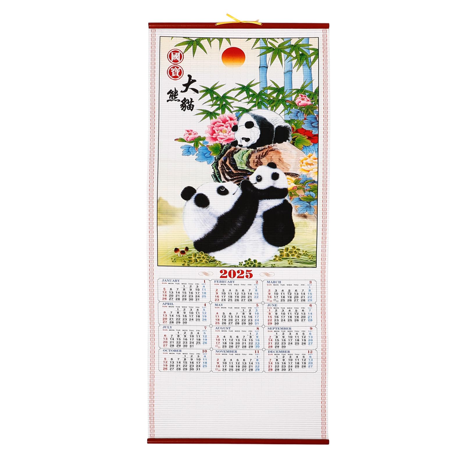 Amazon.com: IMIKEYA Chinese Wall Scroll Calendar 2025 Wall Calendar ...
