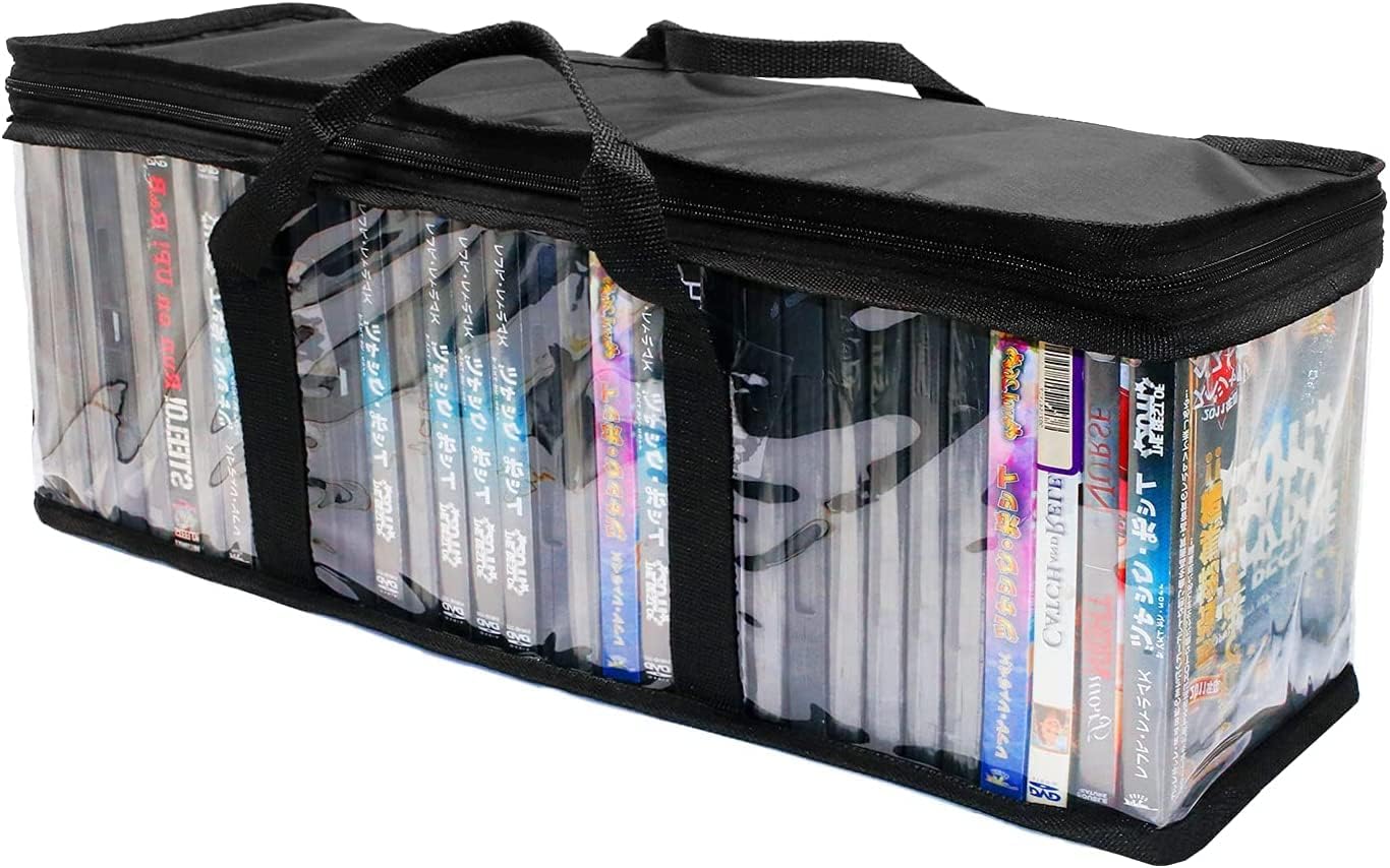 YMOND DVD Storage Bag, Portable CD Media Collection Bag, Hold Up 30 ...