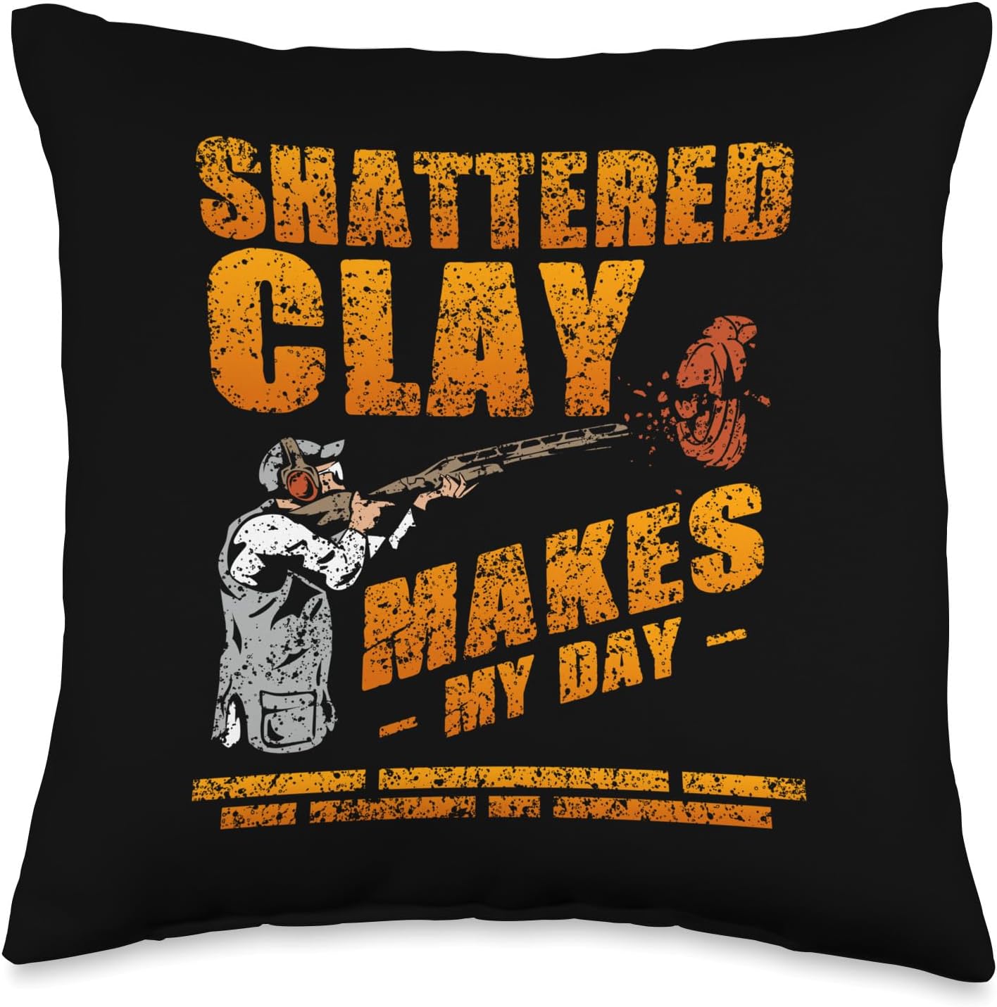Amazon.com: Shattered Clay Makes My Day Pull Trap Pigeon Clay Shooting ...