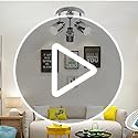 DLLT Modern 3-Light Multi-Directional Ceiling Fixture, Adjustable Round ...