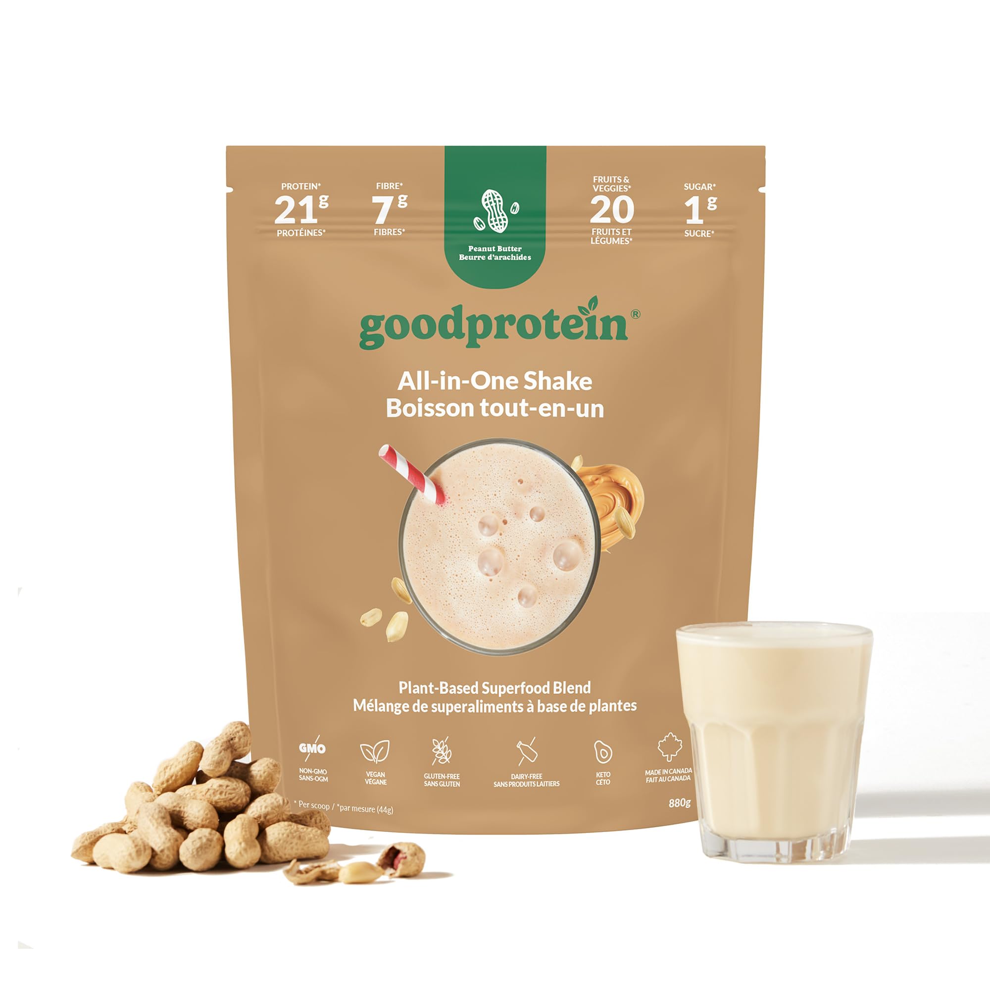 Good Protein Vegan Plant-based Protein Powder 100% Natural, Non-GMO ...