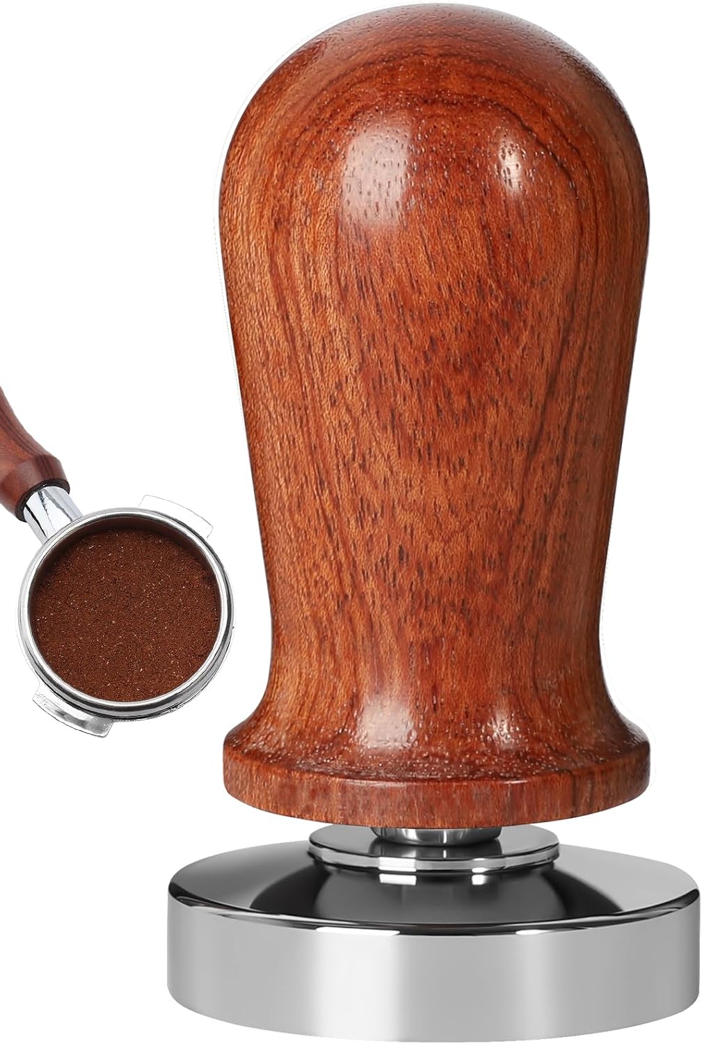 Amazon.com: Espresso Coffee Tamper 51mm - WYLOSUA Spring-loaded Hand ...