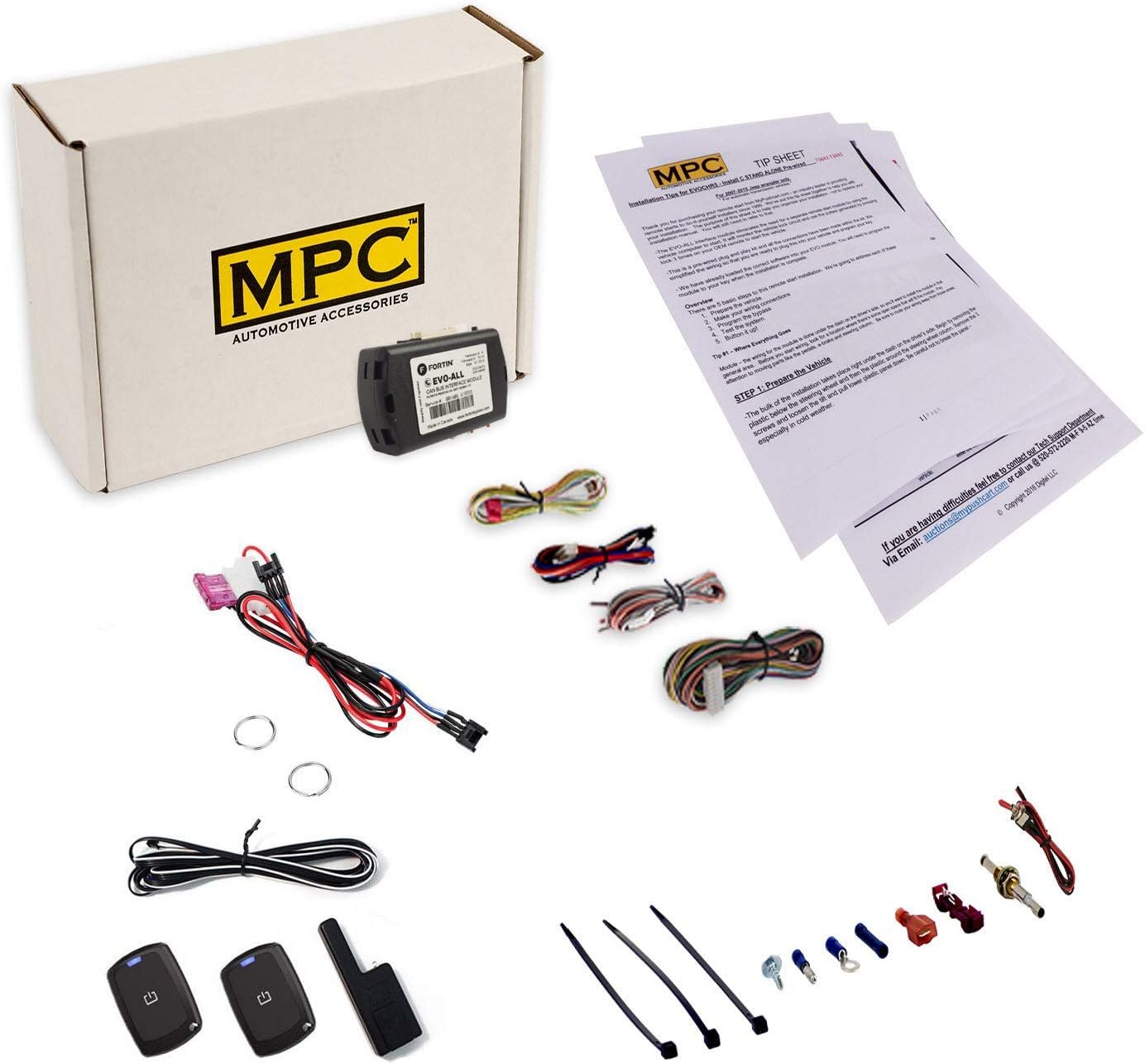 Amazon.com: MPC Complete 1-Button Remote Start Kit Compatible with ...