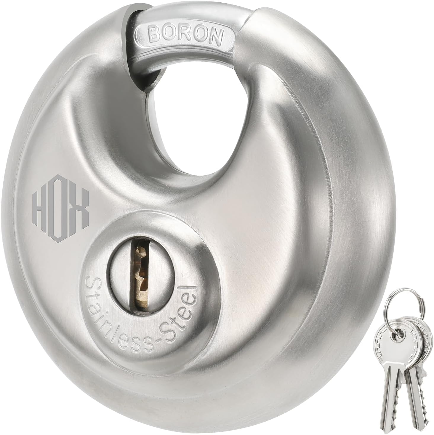 Helonge Disc Padlock with Key - Heavy Duty Round Circle Lock for ...