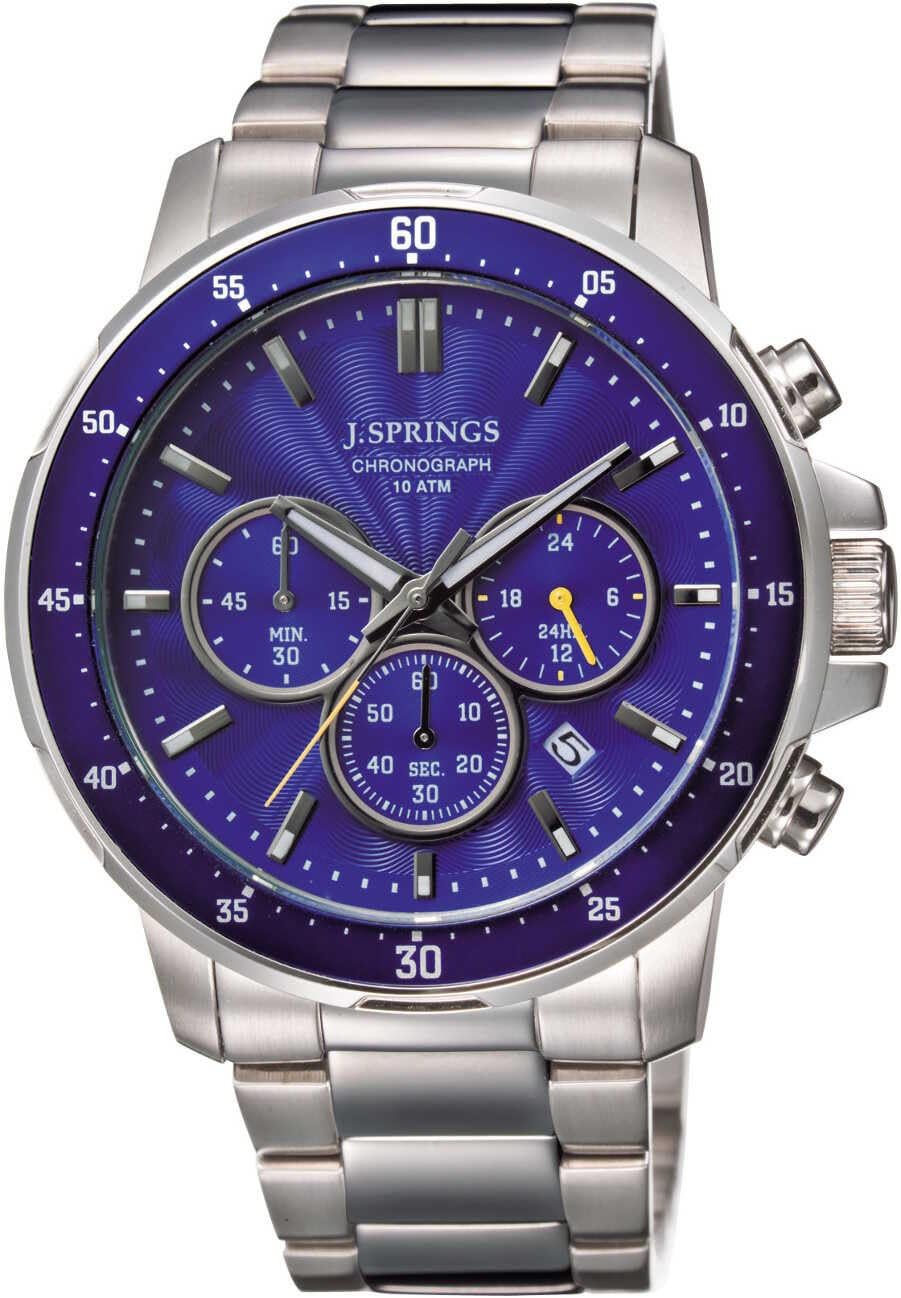 J. Springs BFC002 Men's Watch Sports Chronograph Quartz Stainless Steel ...