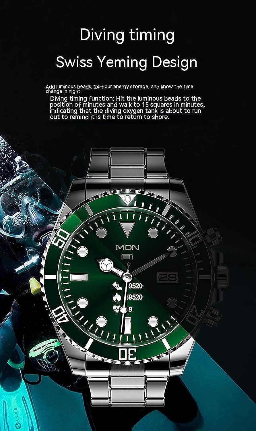 Dive Commander Pro Smartwatch, reloj inteligente con monitor de ...